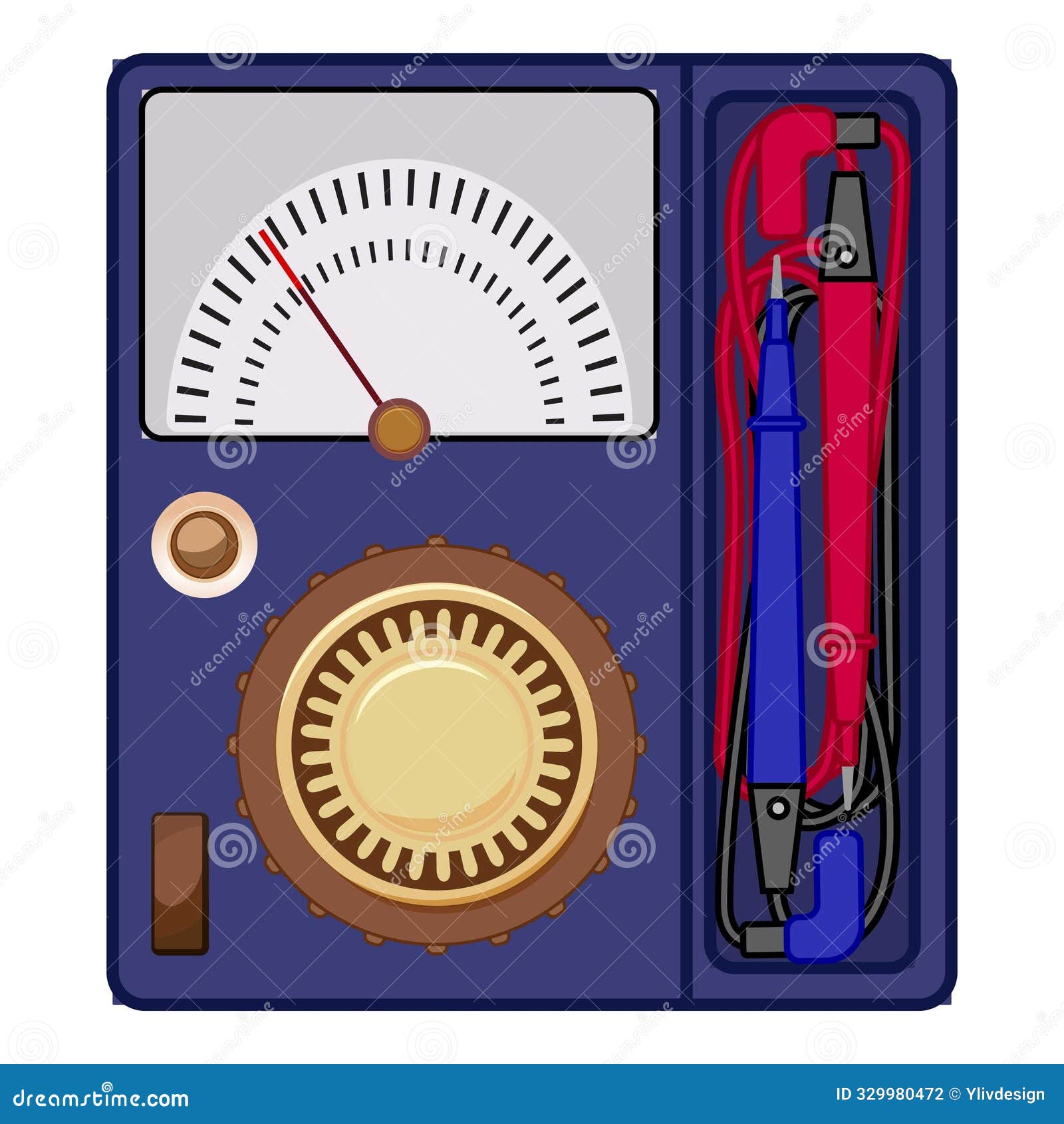 Analog Measuring Device With Buttons And Knobs Showing Current Value On ...