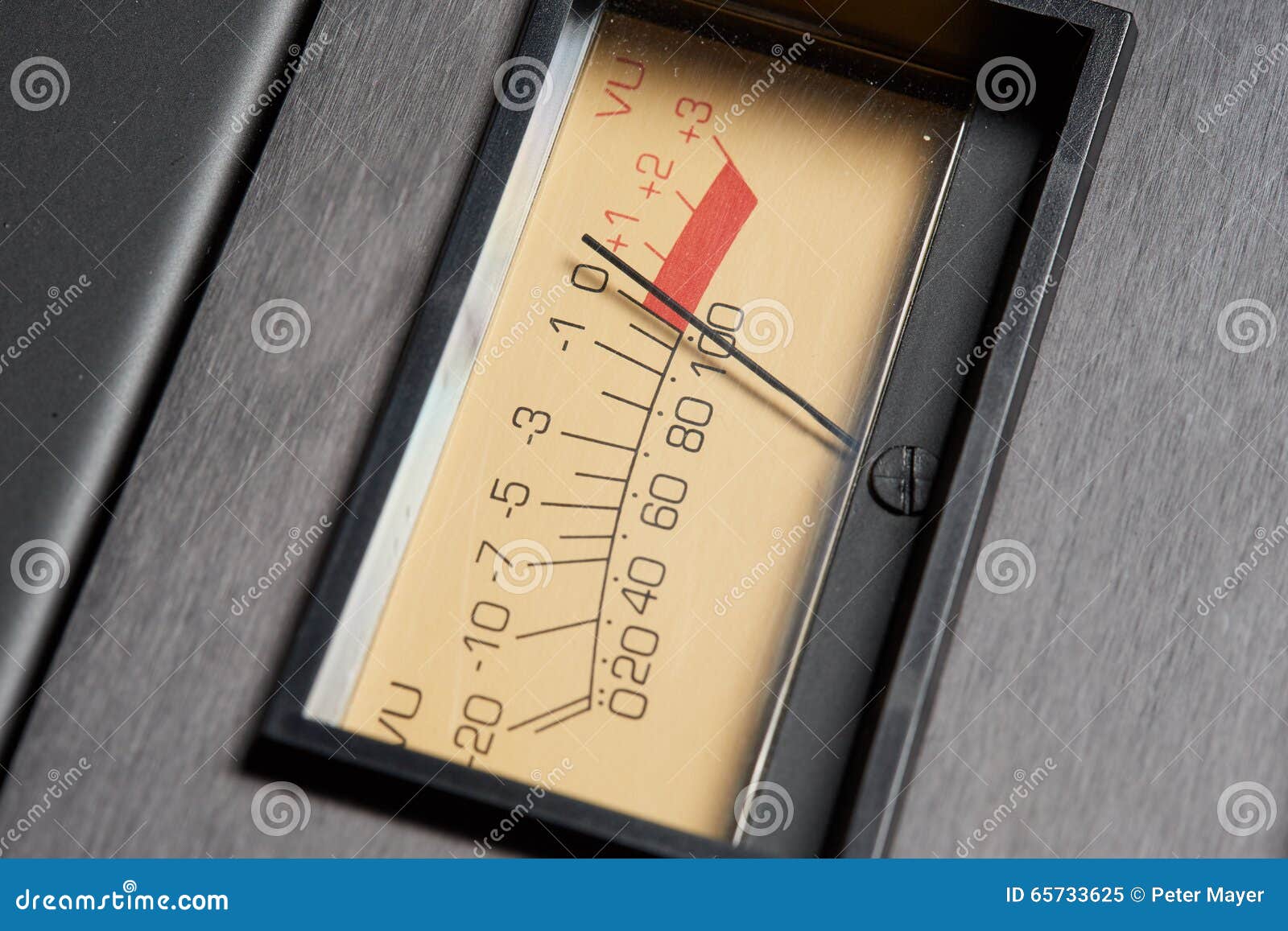 Analog VU Meter on Audio Hardware Stock Image - Image of measure, hifi ...