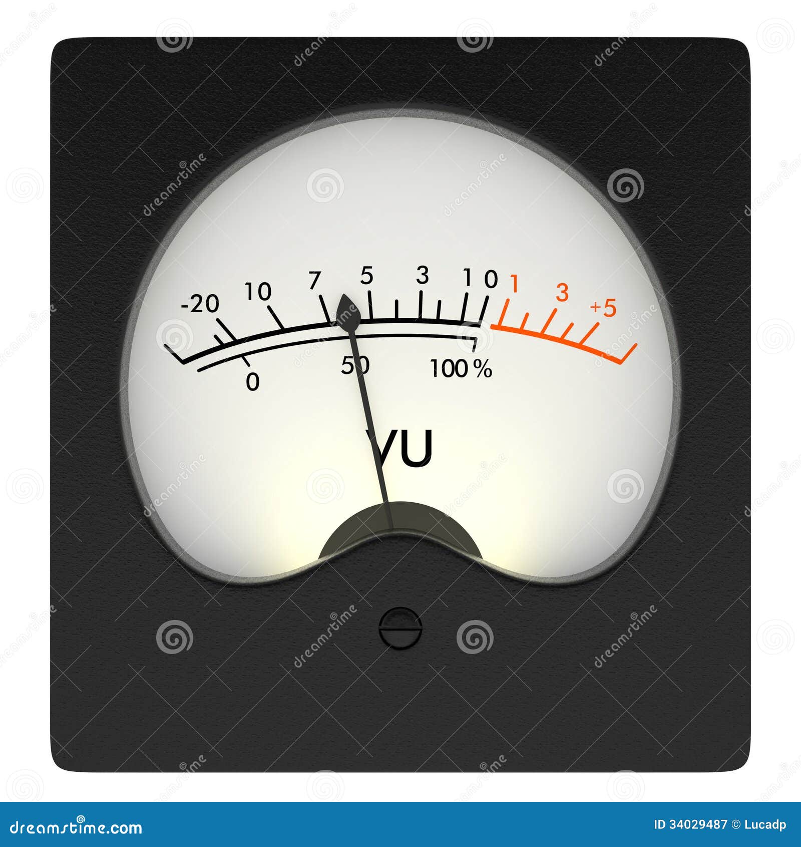 Analog VU meter stock illustration. Illustration of electronic - 34029487