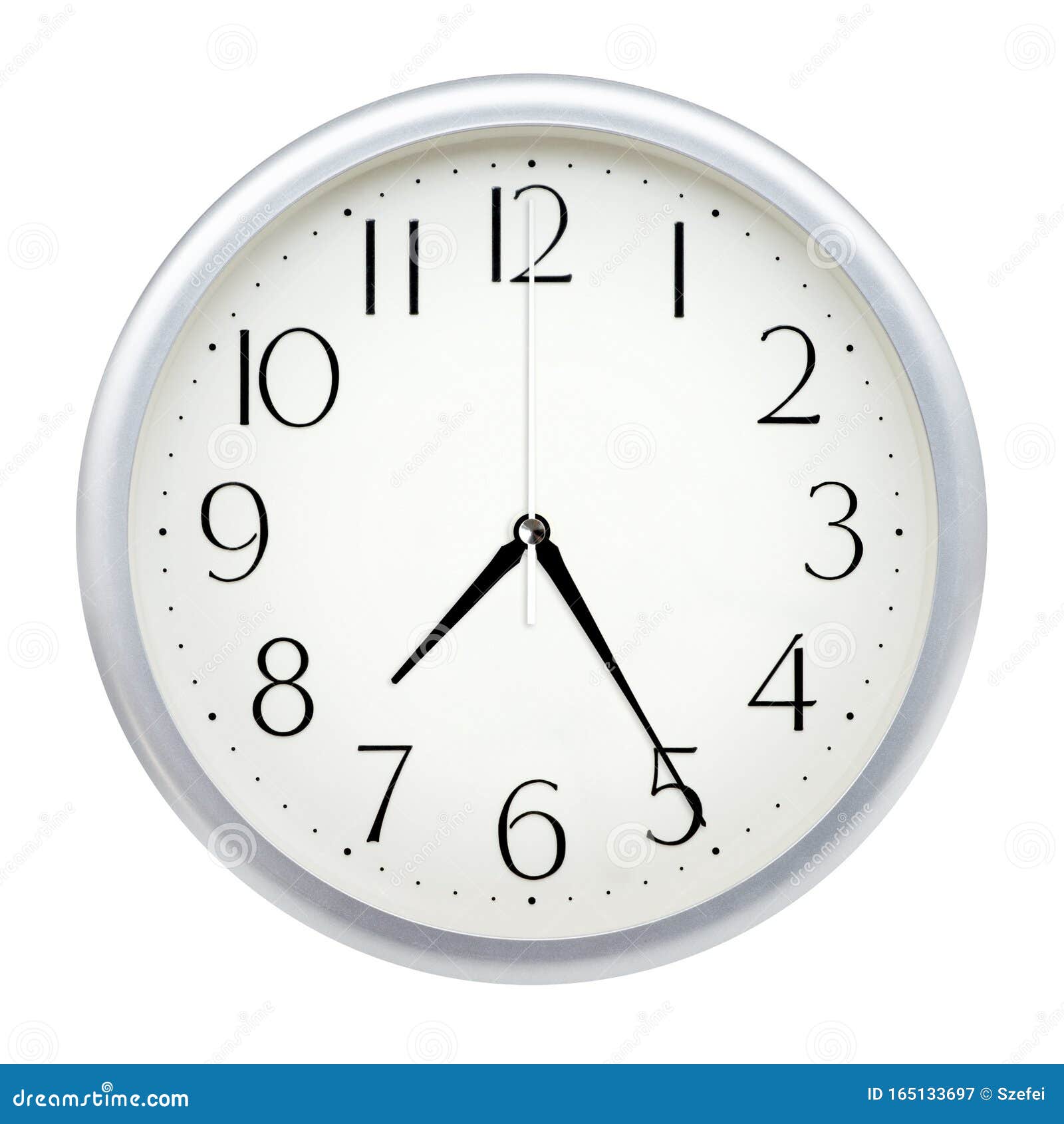 Analog wall clock stock image. Image of sign, number - 165133697