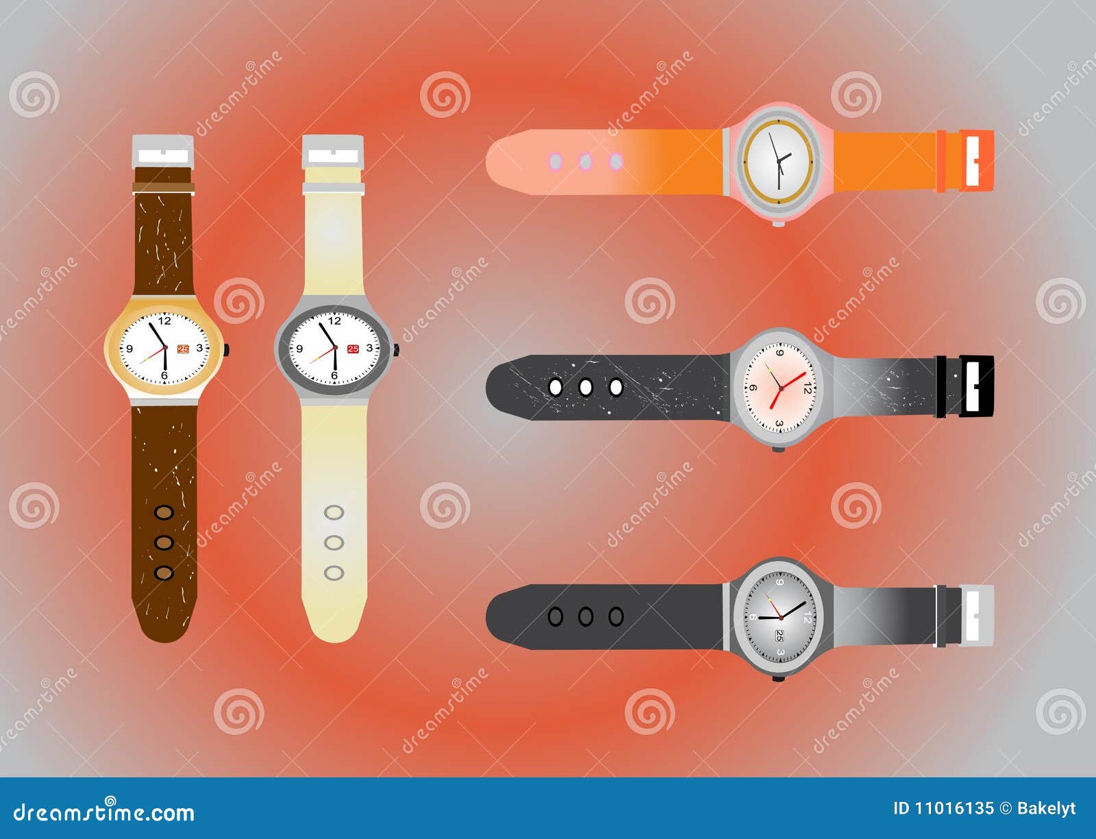 Analog watch stock vector. Illustration of chronographer - 11016135