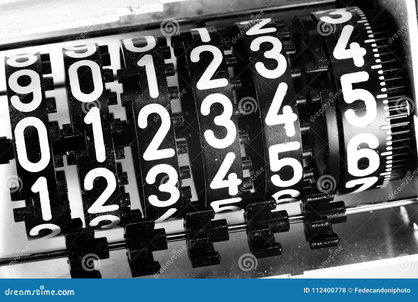 Meter counter with numbers stock photo. Image of numeral - 112400778