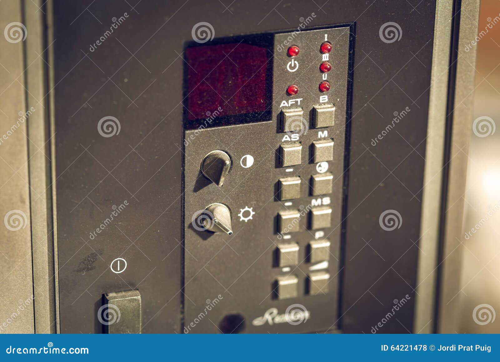 Analogue Button Panel on a Retro Television Stock Photo - Image of ...