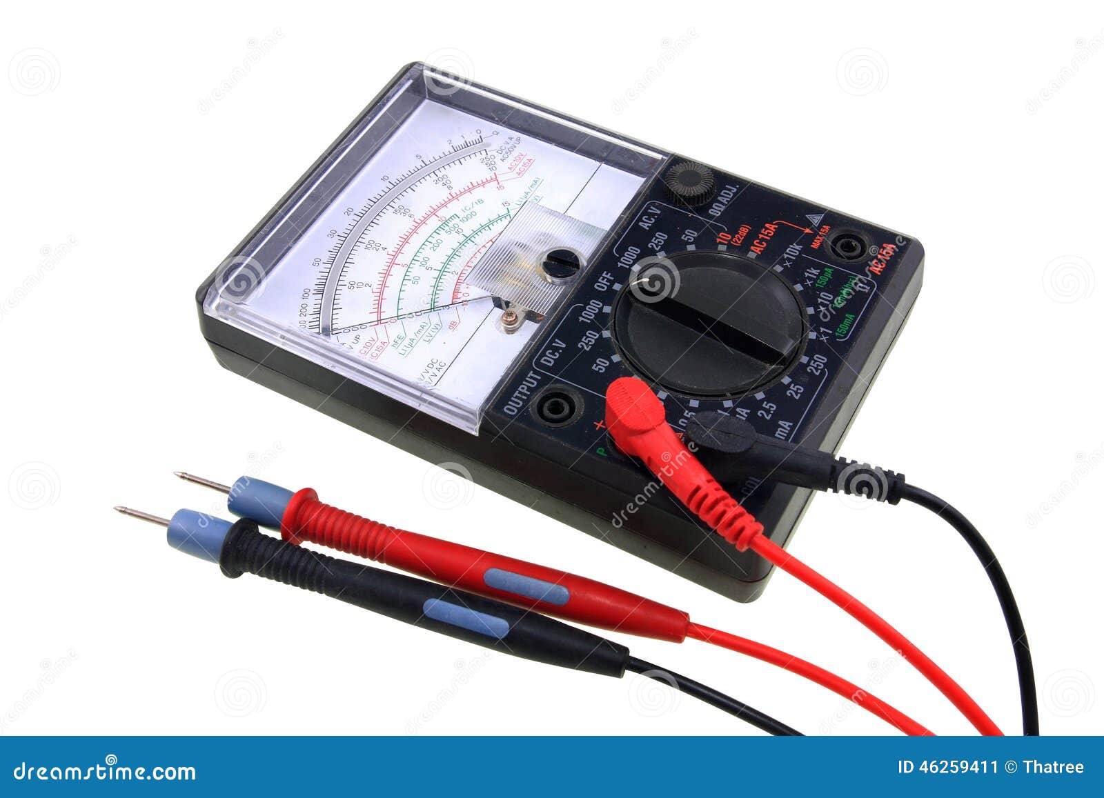 Analogue multimeter stock image. Image of connection - 46259411