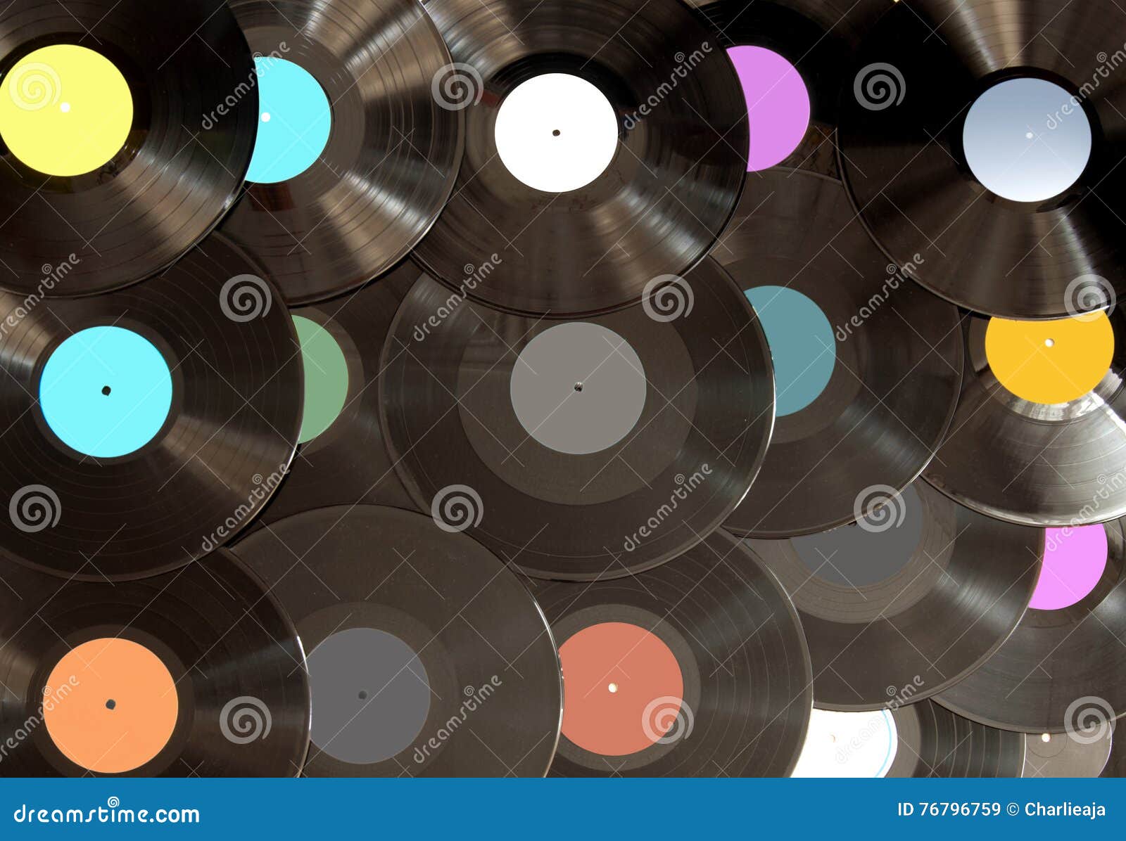 Analogue Vinyl Records Background Stock Image - Image of empty, audio ...