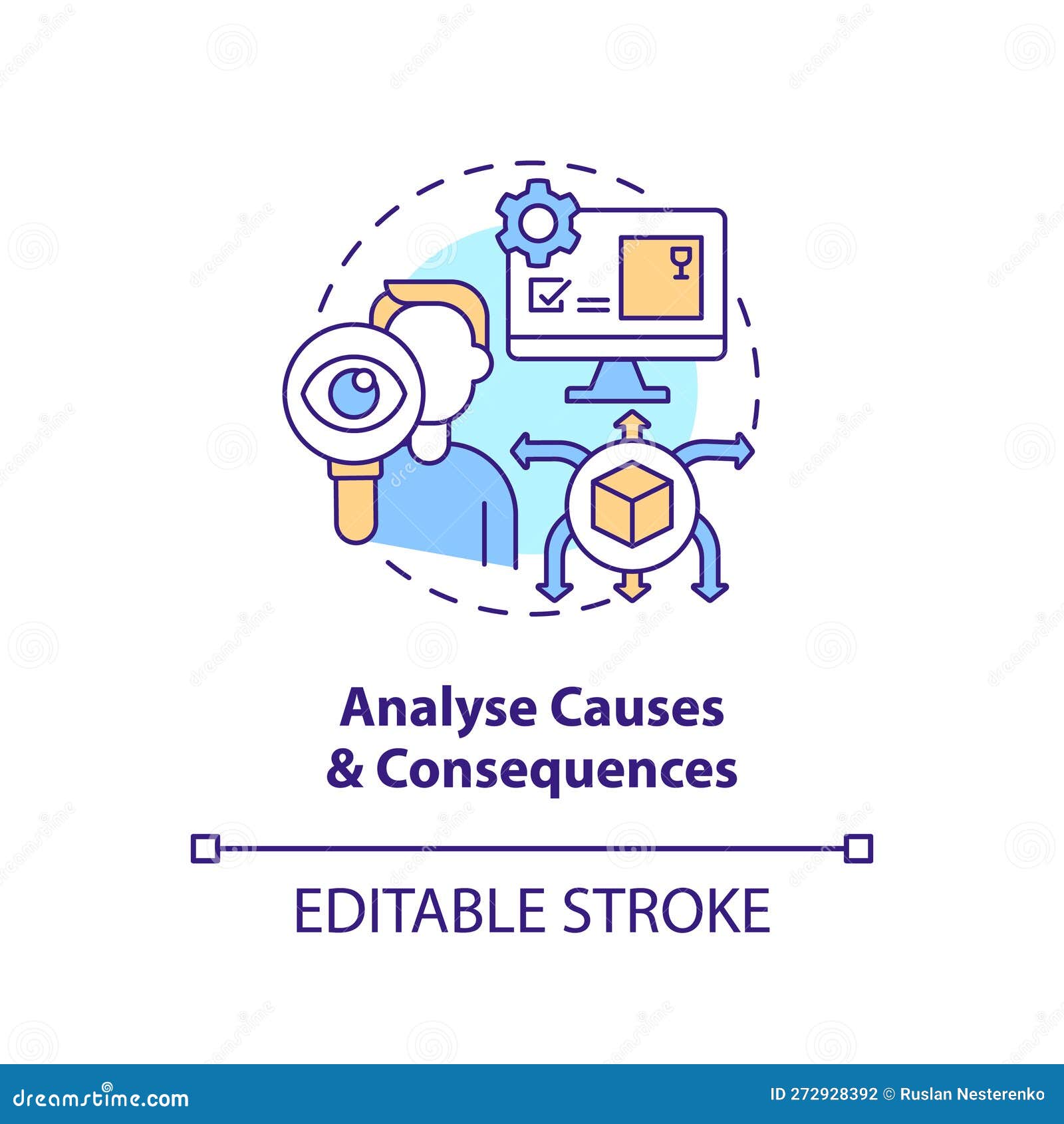Consequences Concept. Character Making Action And Dealing Cartoon ...