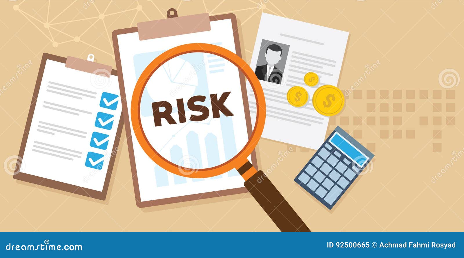 Analyse De Risque Avec L'illustration De Loupe Et De Documents ...