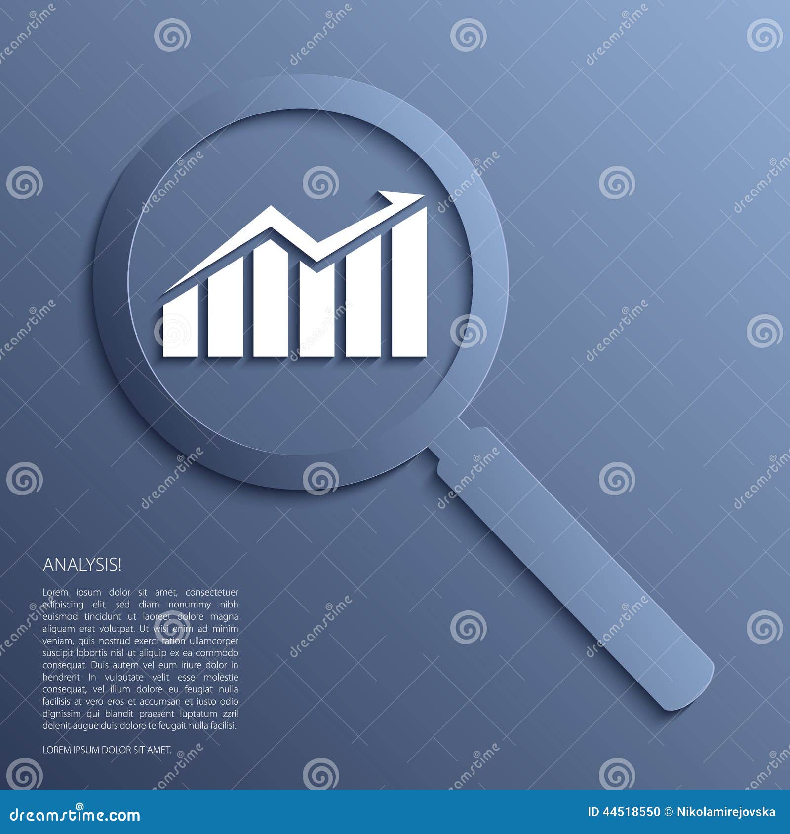 Analyse Vergrootglas Met Pictogram Vector Vector Illustratie ...