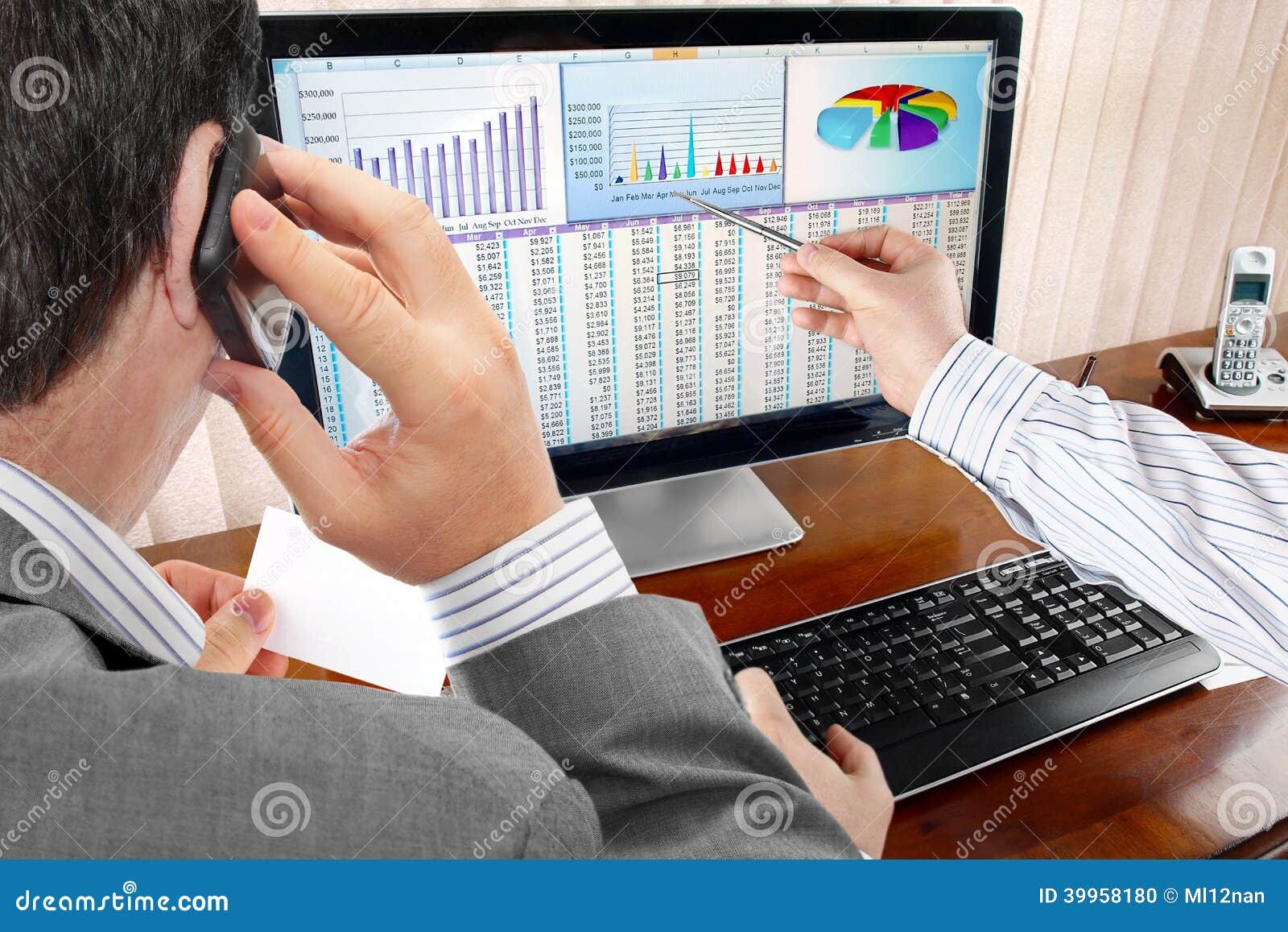 Analysing Data on Computer stock photo. Image of discussion - 39958180 Analysing Data on Computer stock photo. Image of discussion - 39958180
