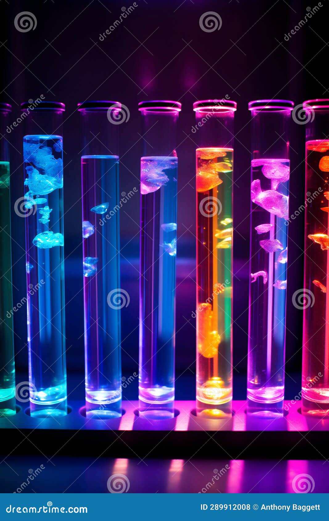 Analysing Glass Test Tubes Samples in a Science Laboratory Stock ...