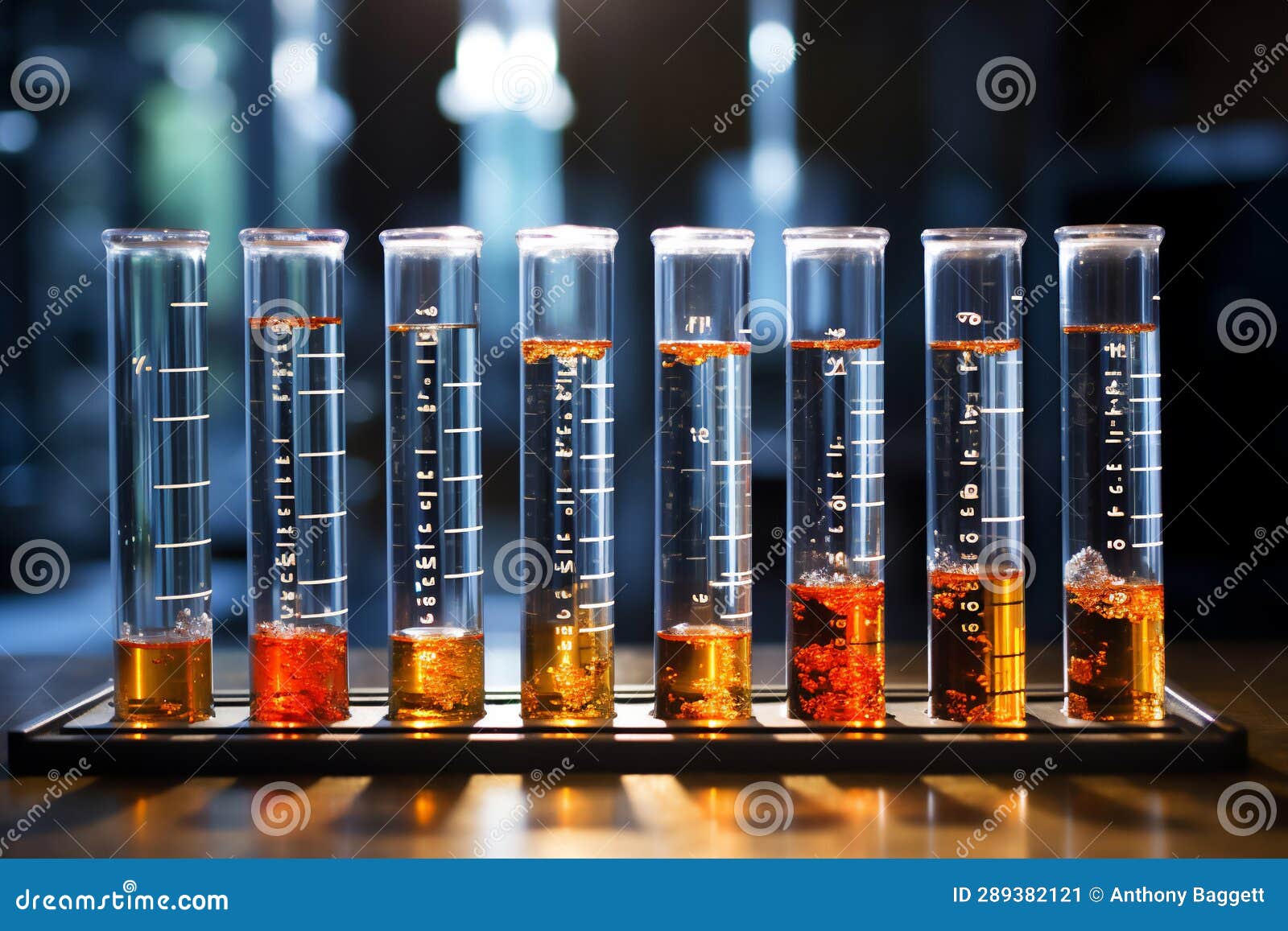 Analysing Glass Test Tubes Samples Stock Illustration - Illustration of ...