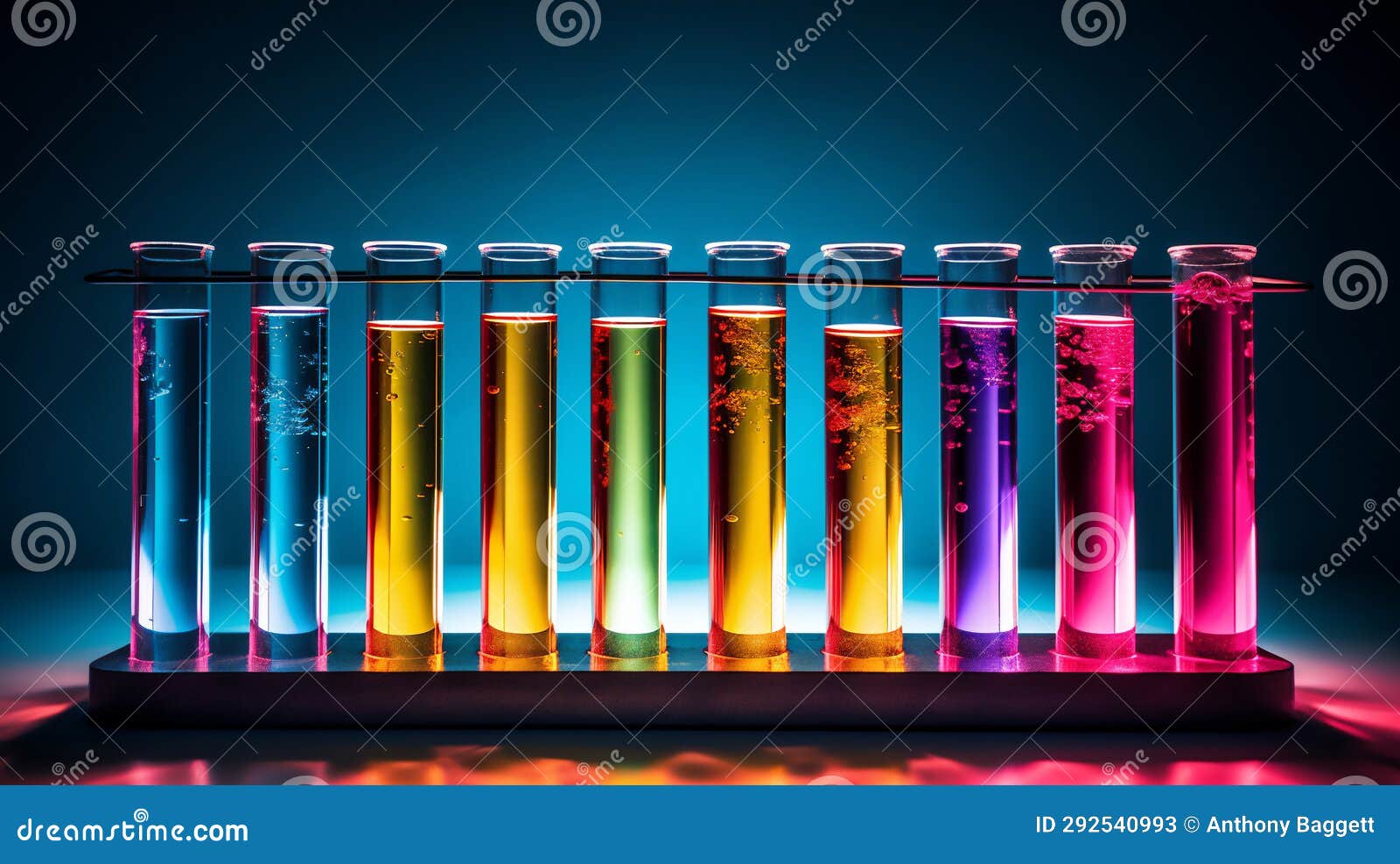 Analysing Glass Test Tubes Samples in a Science Laboratory Stock ...