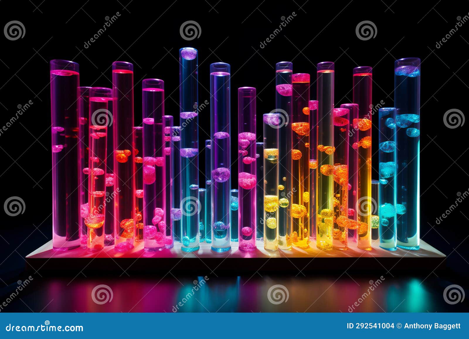 Analysing Glass Test Tubes Samples in a Science Laboratory Stock ...