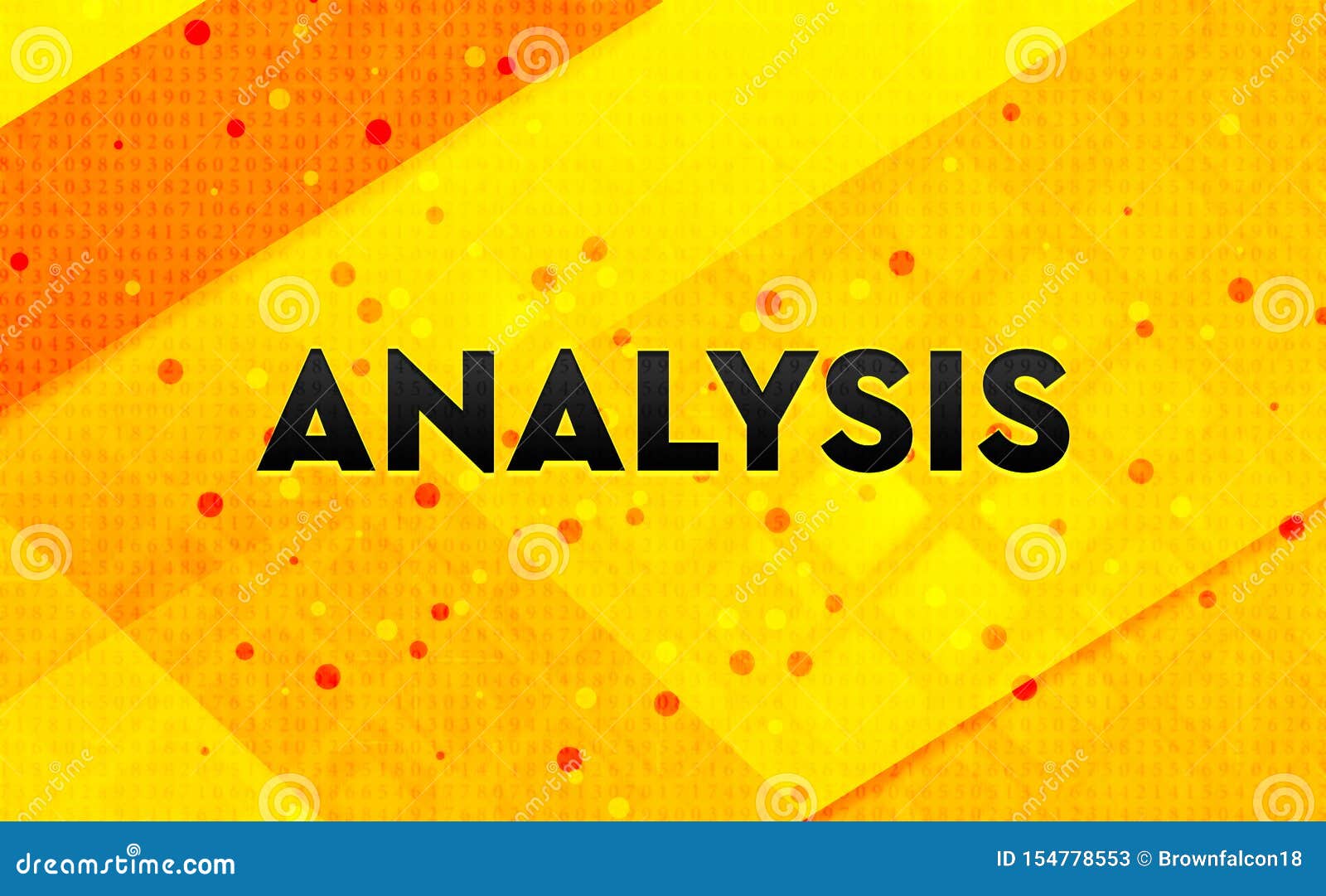 Analysis Abstract Digital Banner Yellow Background Stock Illustration ...