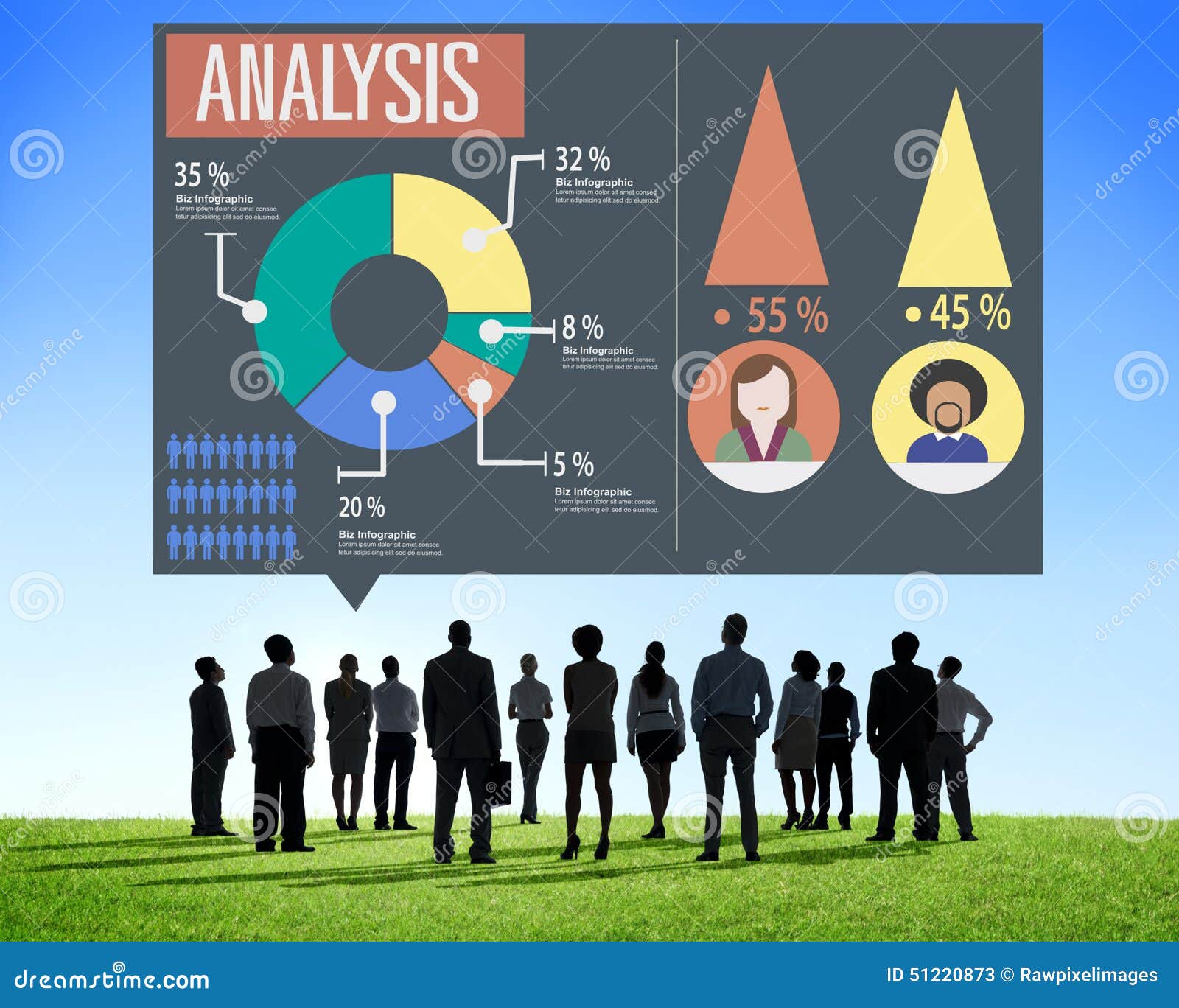 Analysis Analytic Marketing Sharing Graph Diagram Concept Stock Image ...