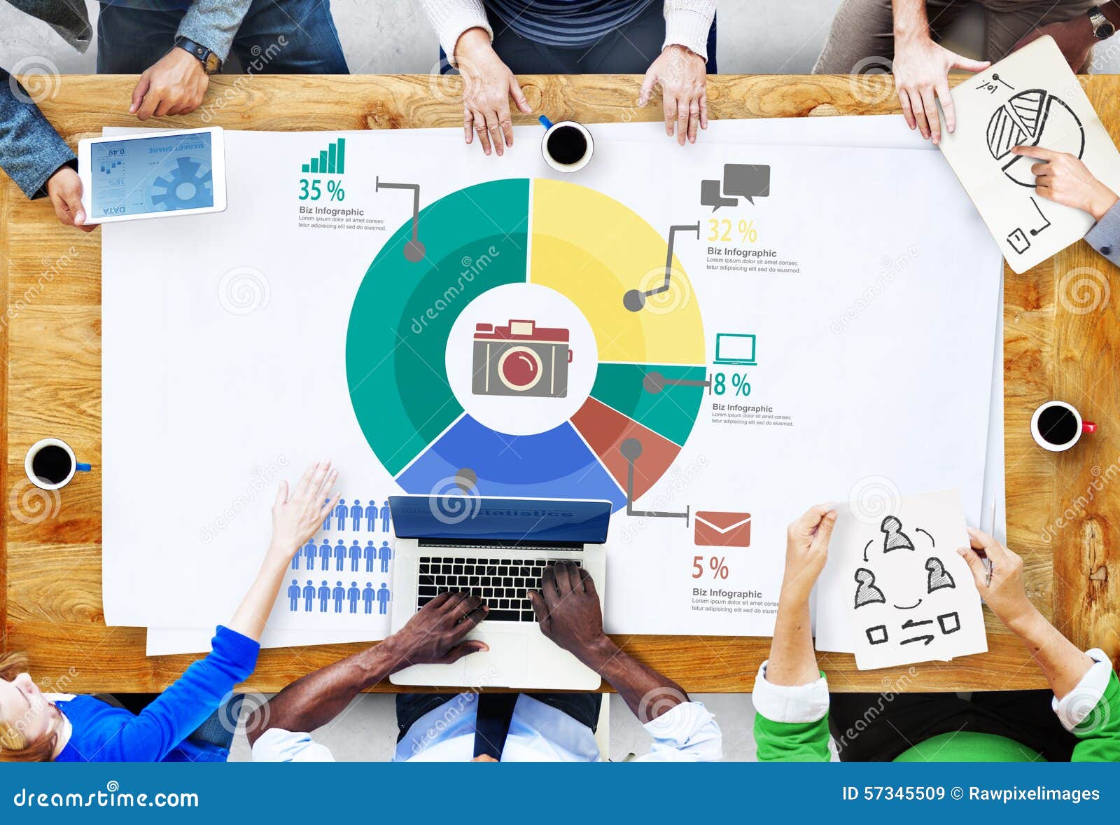 Analysis Analytic Marketing Sharing Graph Diagram Concept Stock Image ...