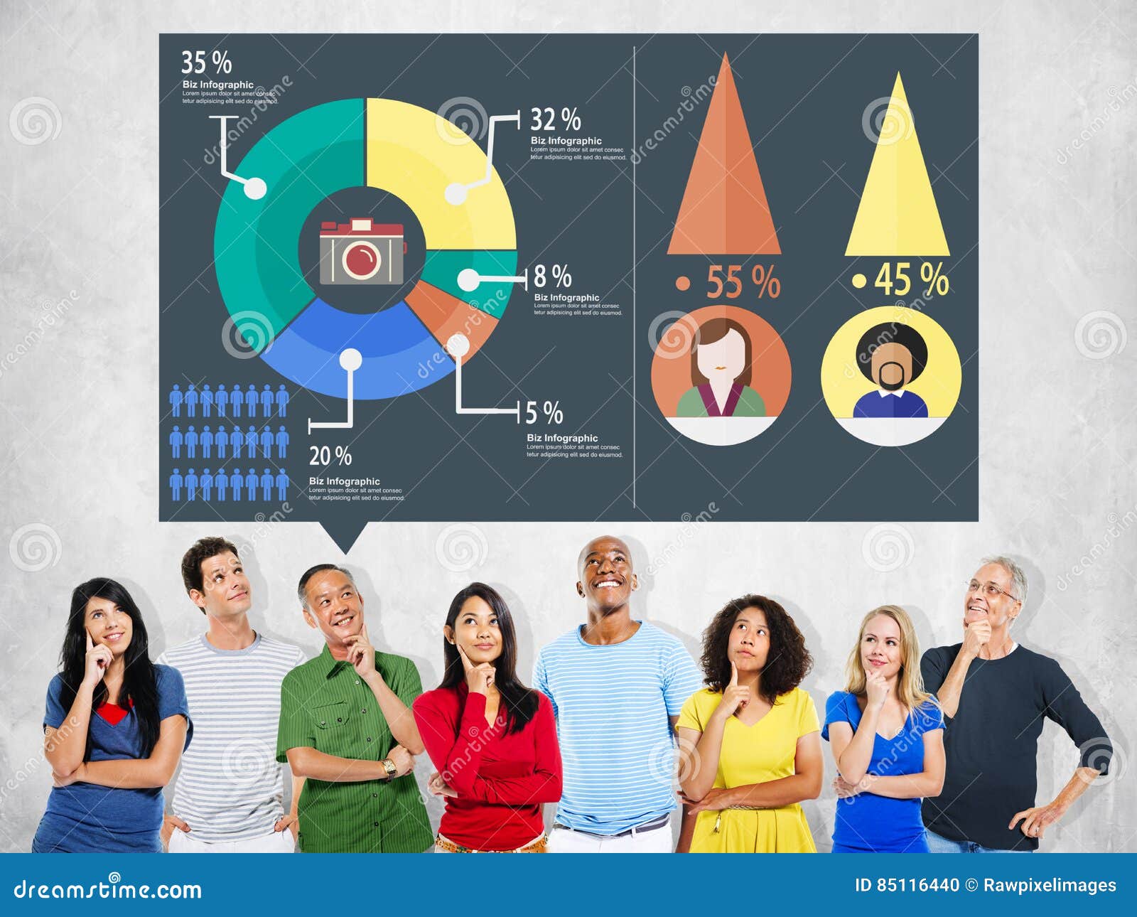 Analysis Analytic Marketing Sharing Graph Diagram Concept Stock Photo ...