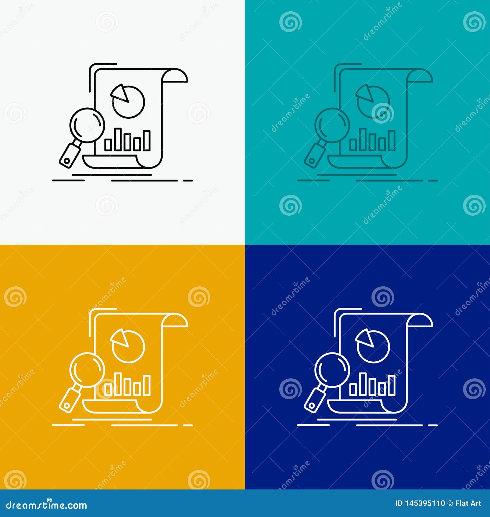 Analysis, Analytics, Business, Financial, Research Icon Over Various ...