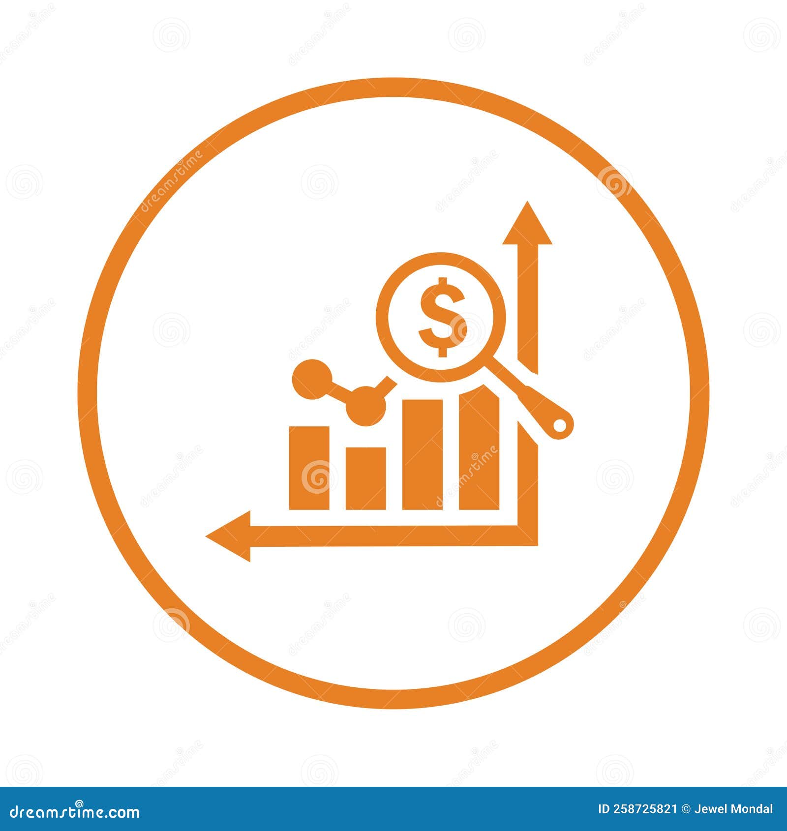 Analysis, Analytics, Diagram Icon. Orange Vector Graphics Stock ...