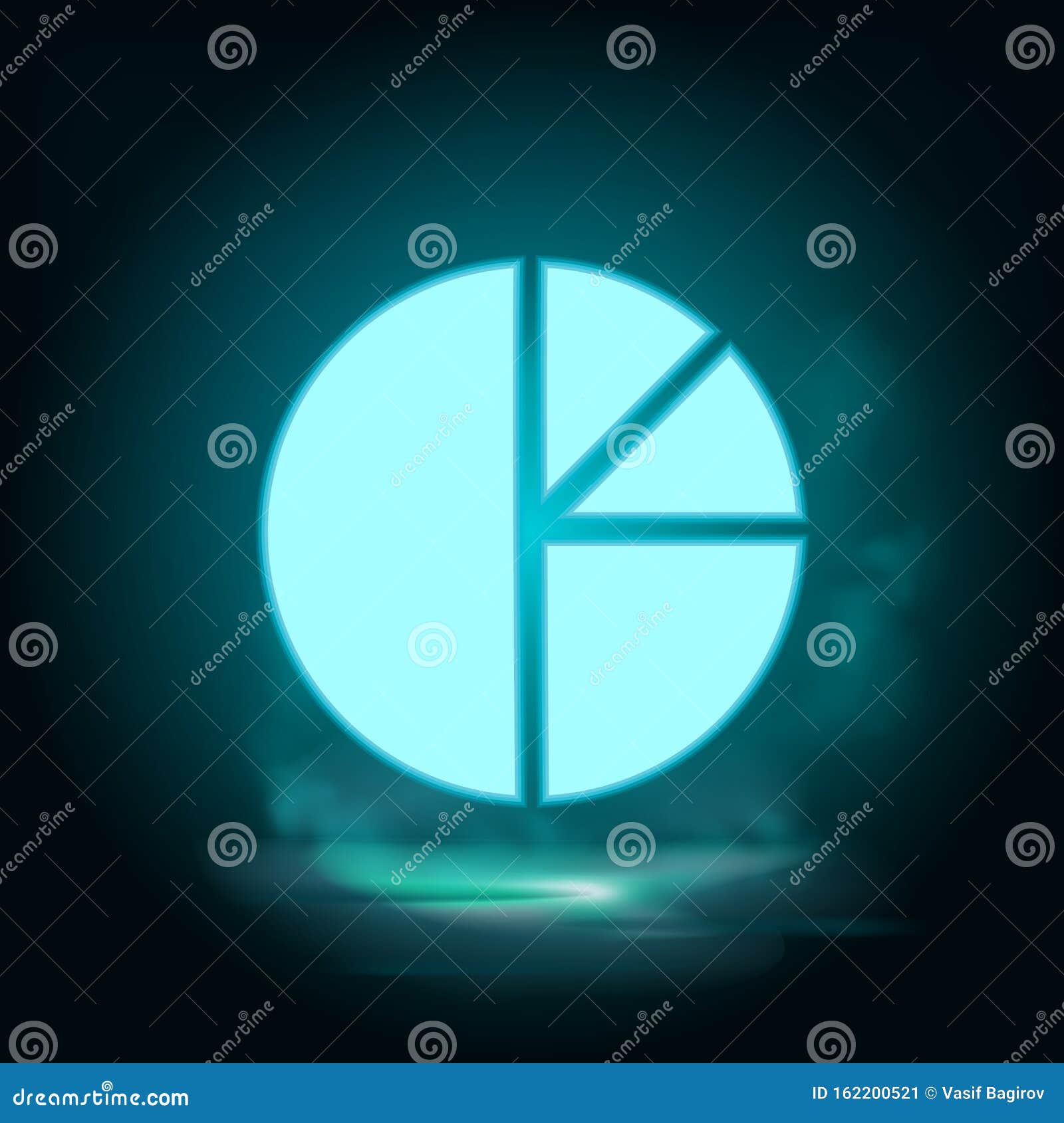 Analysis, Analytics Neon Icon - Vector. Blue Neon Illustration ...