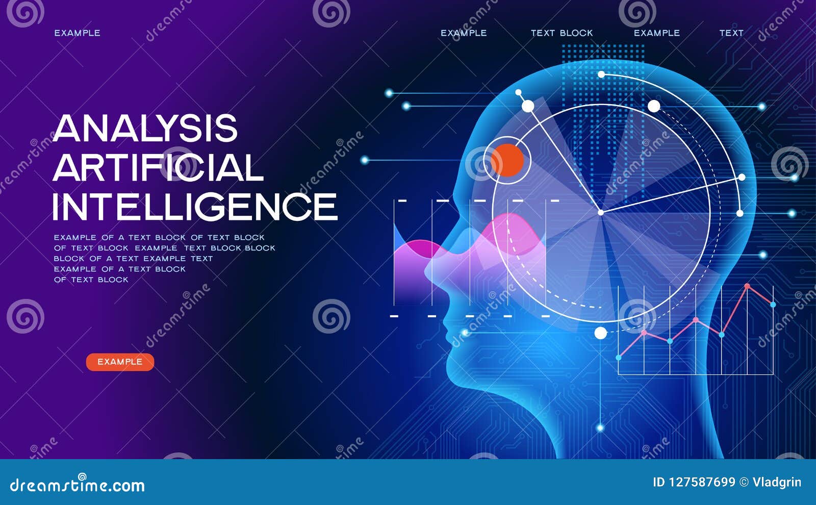Analysis Artificial Intelligence Web Banner Stock Vector - Illustration ...