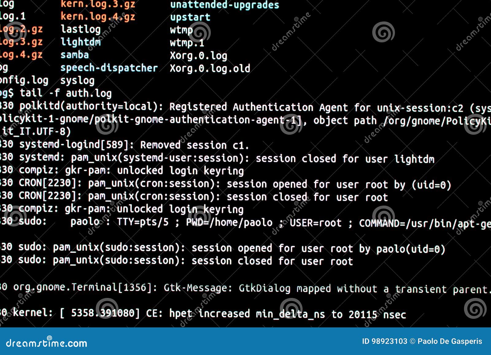 Linux Server Administrator Analysis Of Authentication Log Files In An Operating System Ssh