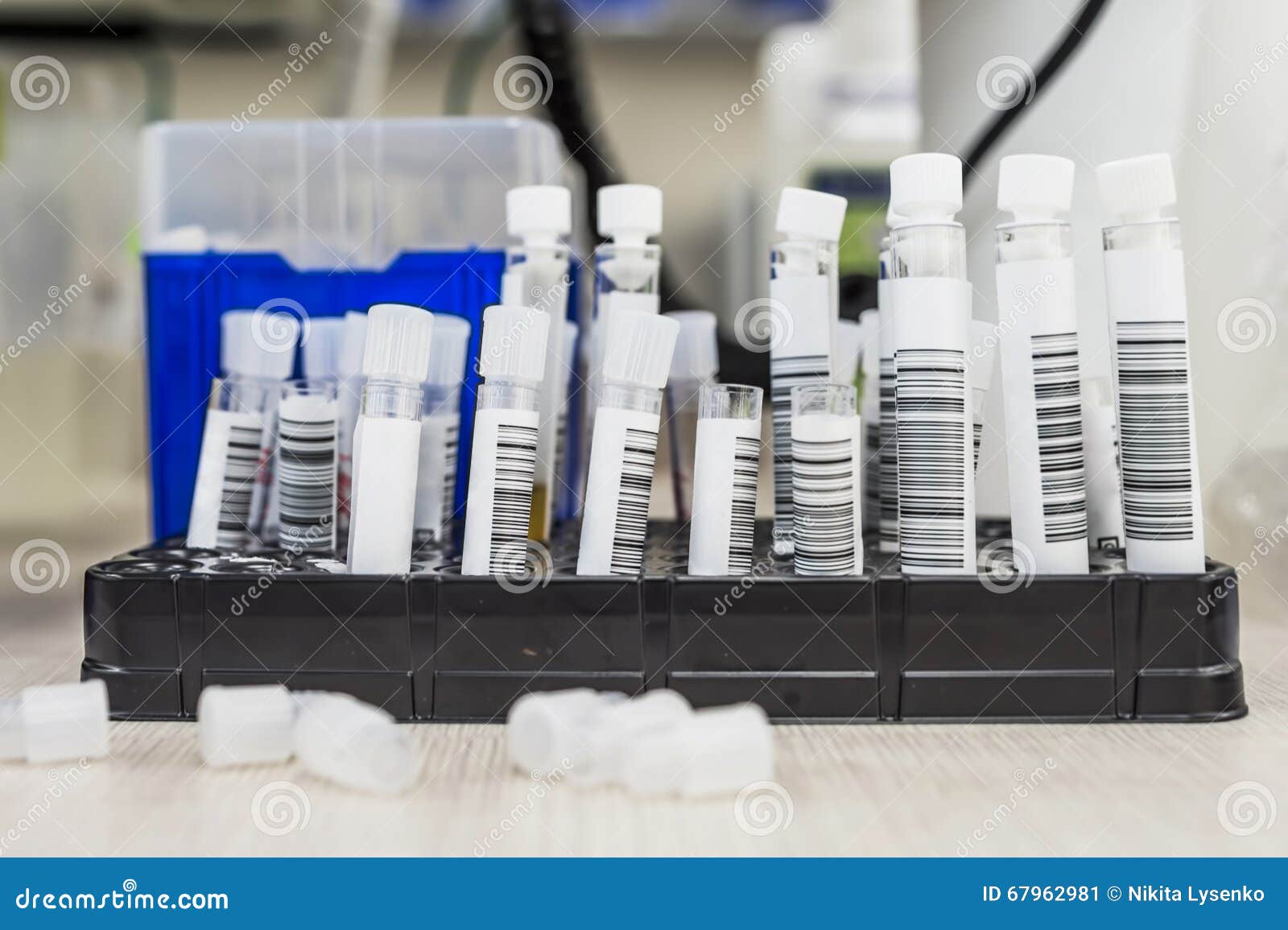 Analysis of Blood Tubes in Lab Stock Image - Image of control, medical ...