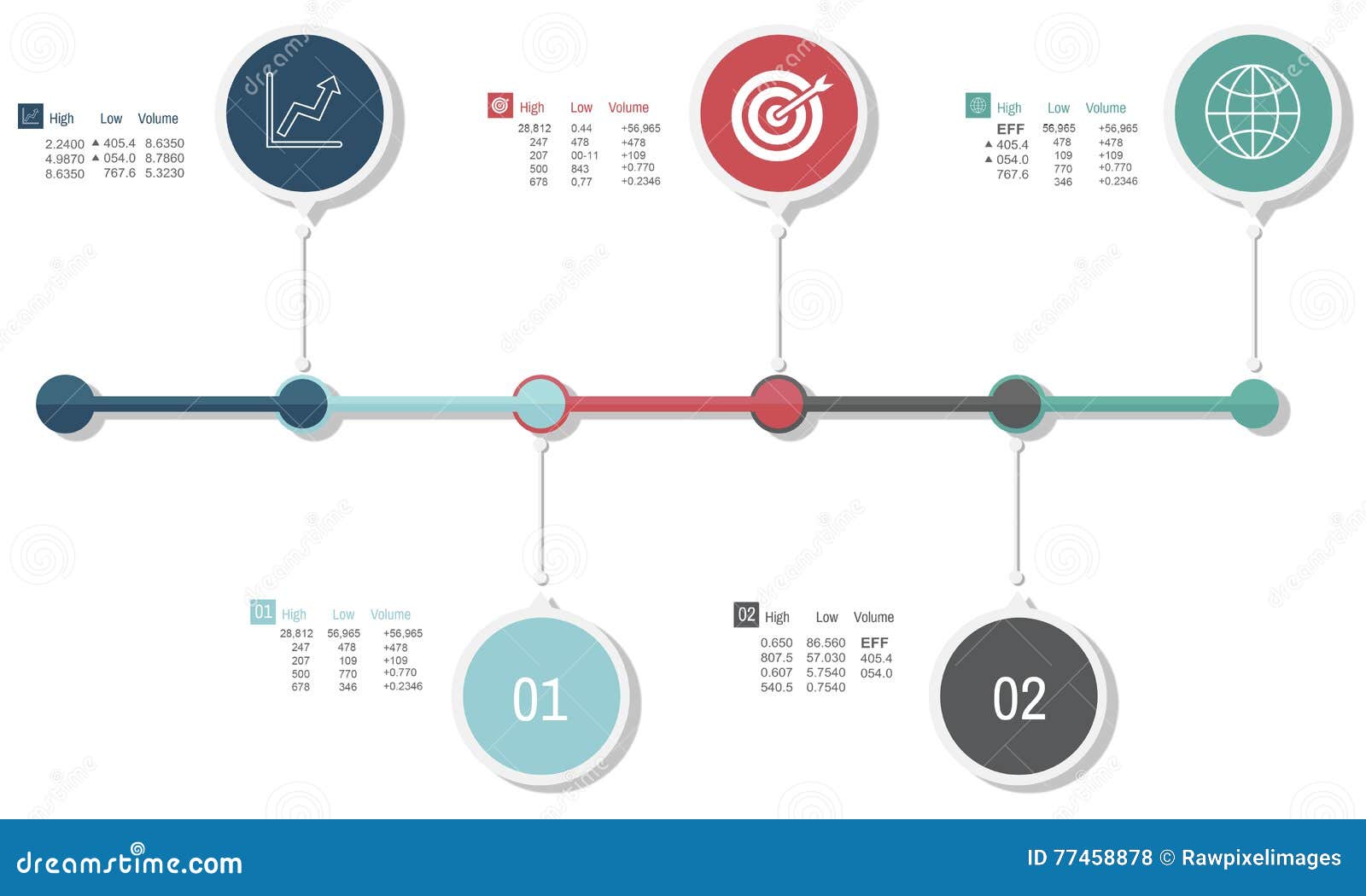 Corporate Ipo Stock Launch Background With Growth Arrow Cartoon Vector ...