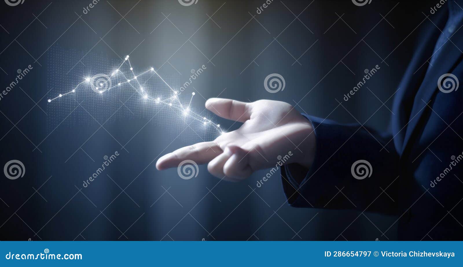 Cyberspace Hand Virtual Background Stock Photo | CartoonDealer.com ...