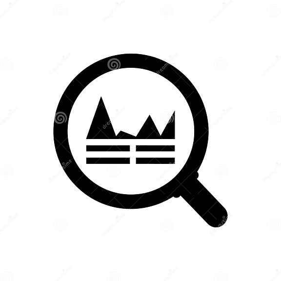 Analysis chart icon stock vector. Illustration of white - 288054777