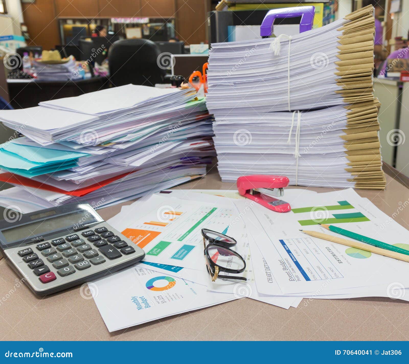 Analysis Chart and Paperwork Stock Image - Image of commercial ...