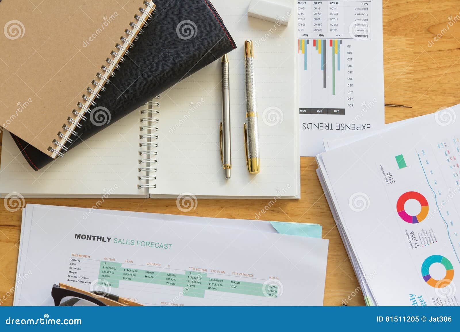 Analysis Chart and Paperwork Stock Image - Image of media, concepts ...