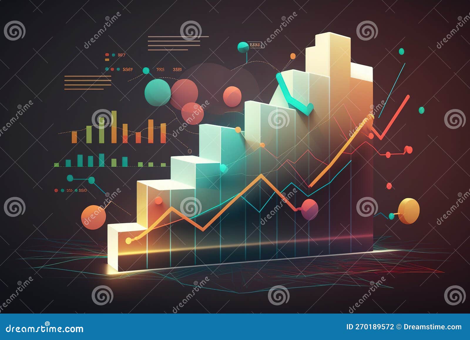 Analysis Concept on Finance Chart Data Diagram Stock Illustration ...