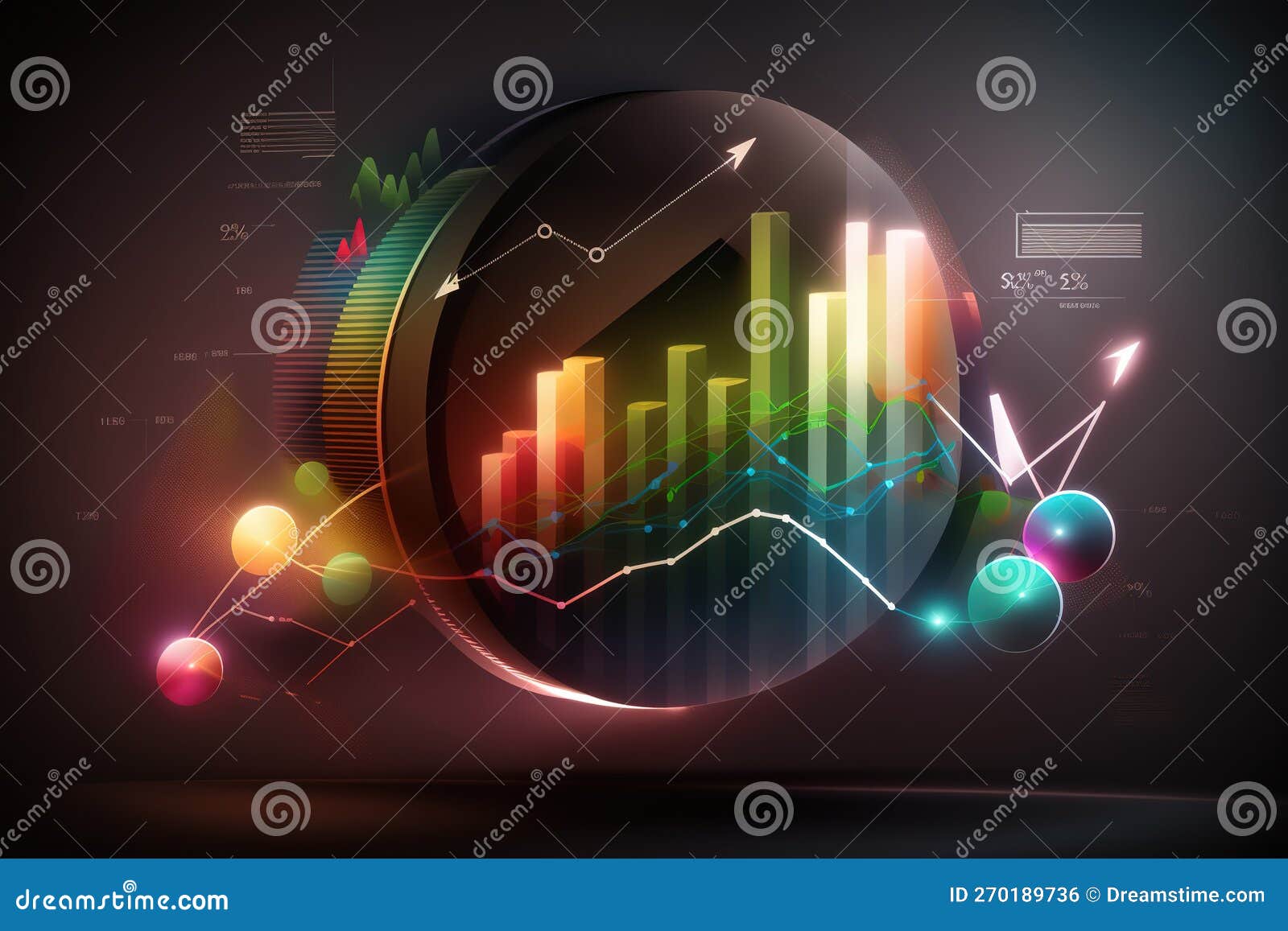 Analysis Concept on Finance Chart Data Diagram Stock Illustration ...