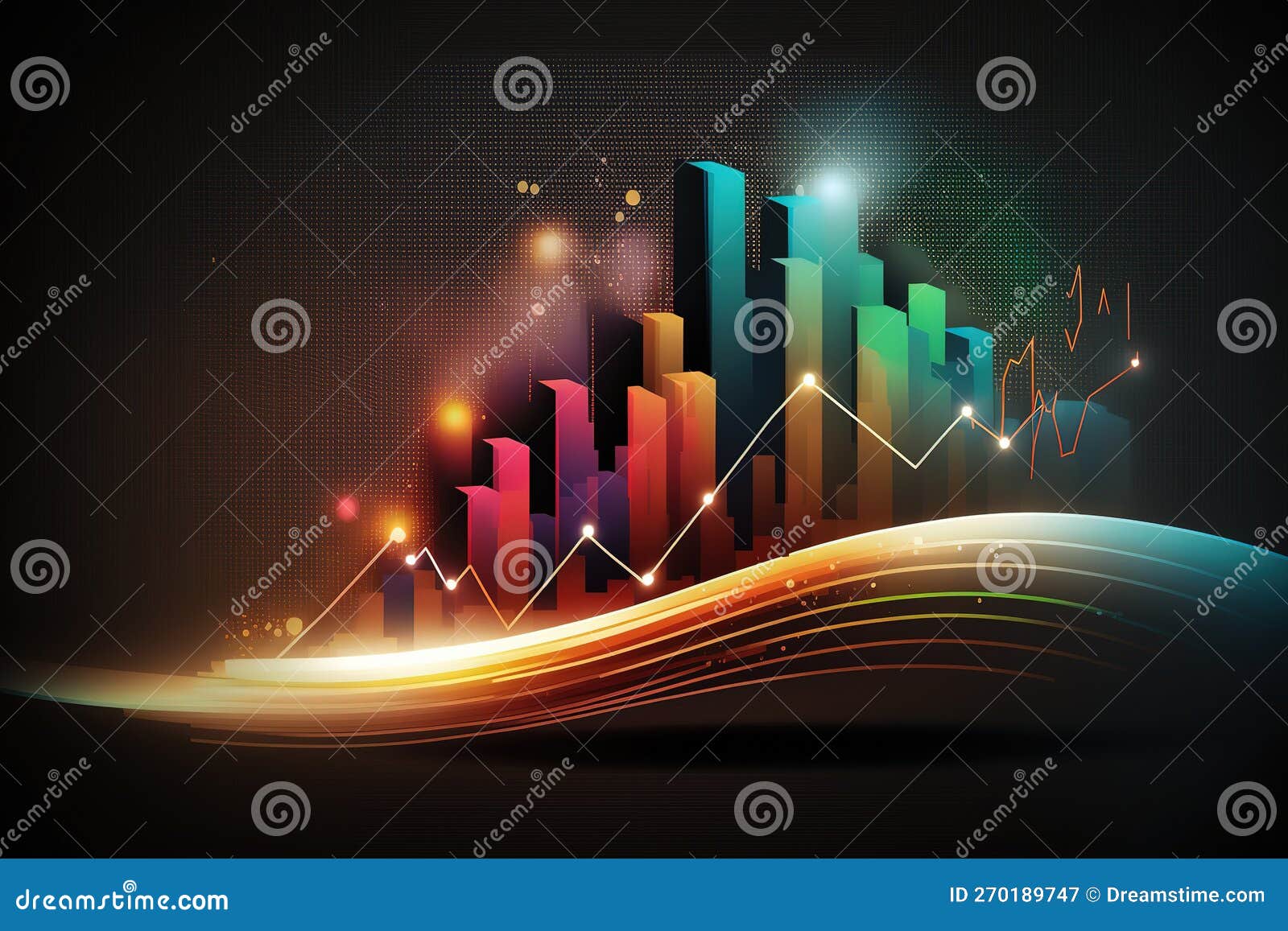 Analysis Concept on Finance Chart Data Diagram Stock Illustration ...