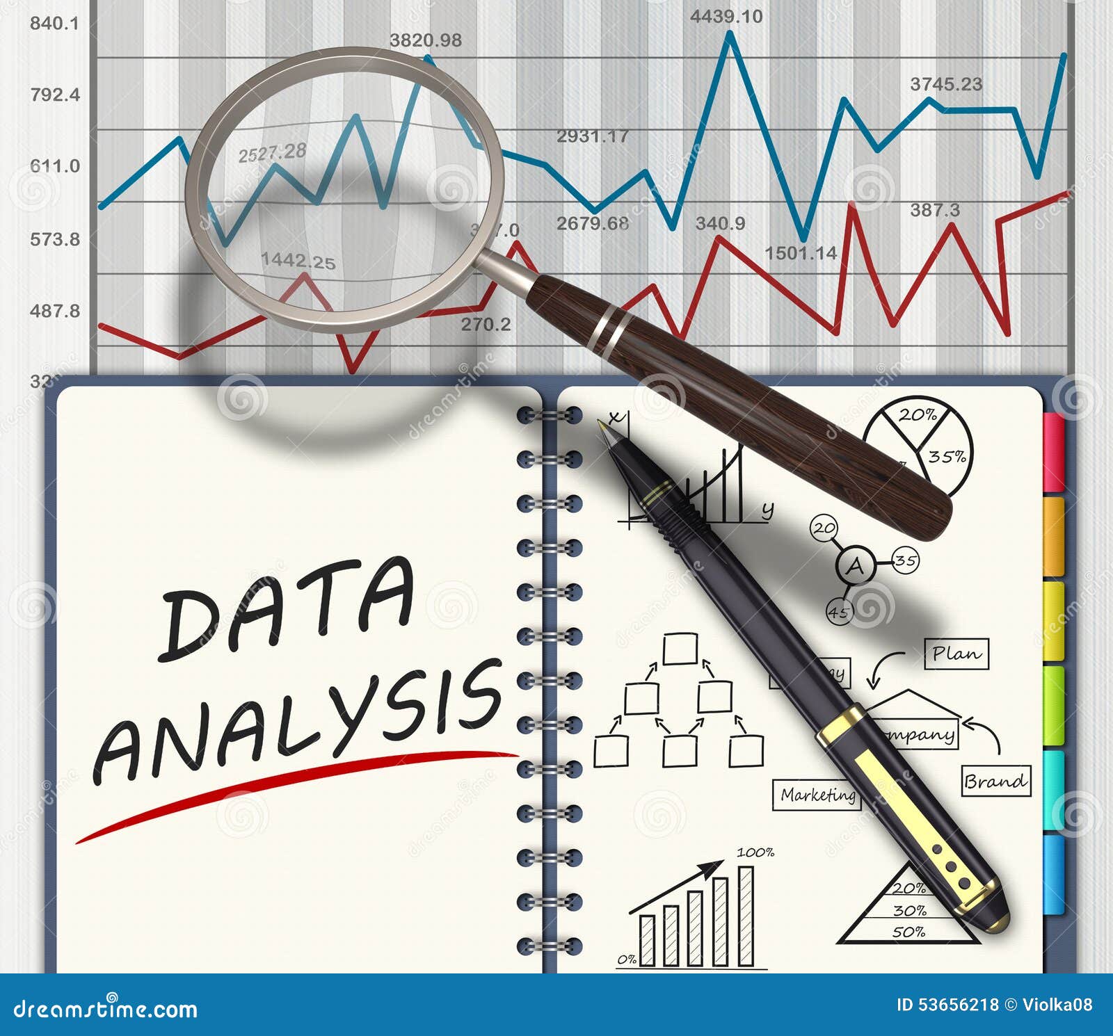 Analysis concept stock illustration. Illustration of banking - 53656218