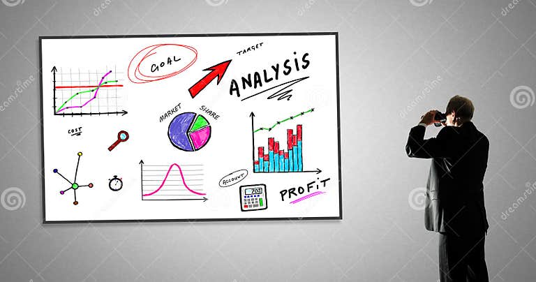 Analysis Concept on a Whiteboard Stock Photo - Image of market ...
