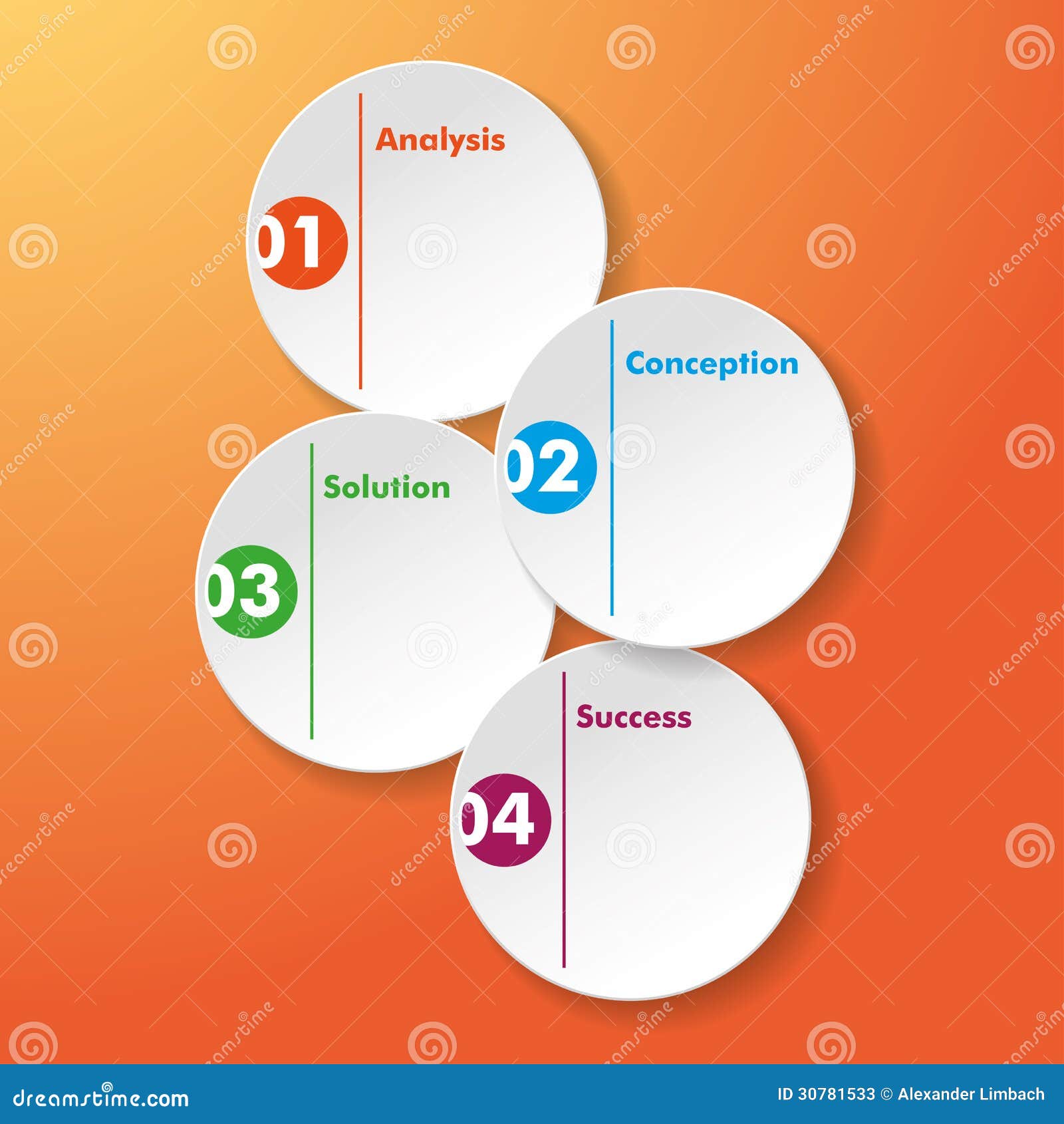 Analysis Conception Solution Success Stickers Stock Vector ...