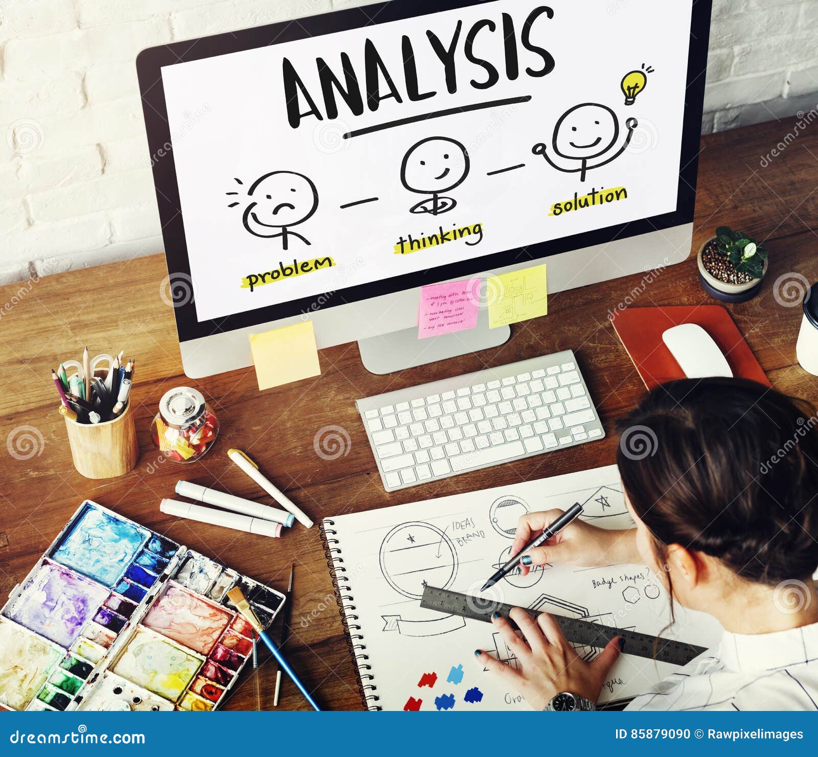Analysis Creative Thinking Brainstorm People Concept Stock Photo ...