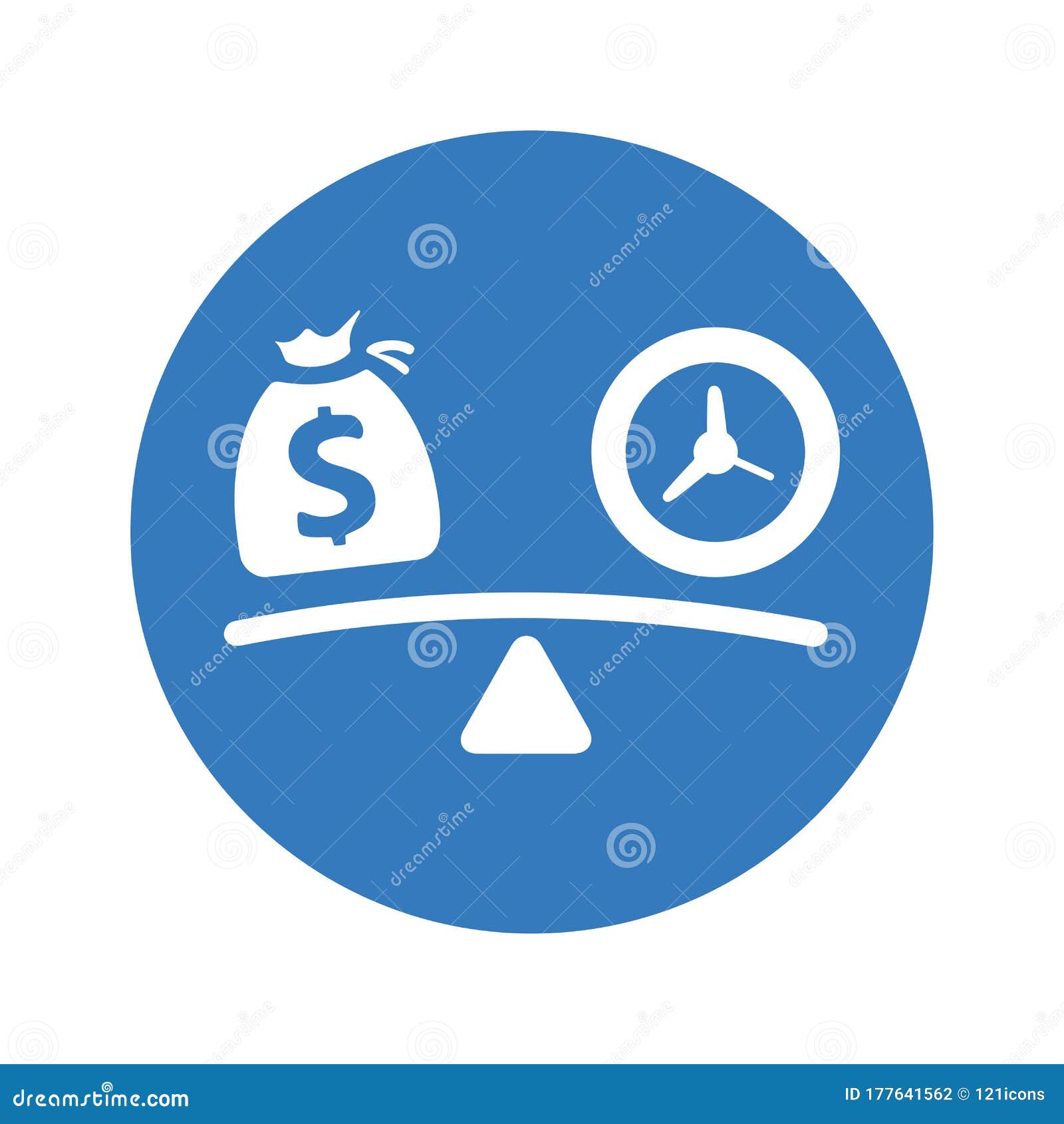 Analysis Debt Risk Icon / Blue Version Stock Vector - Illustration of ...
