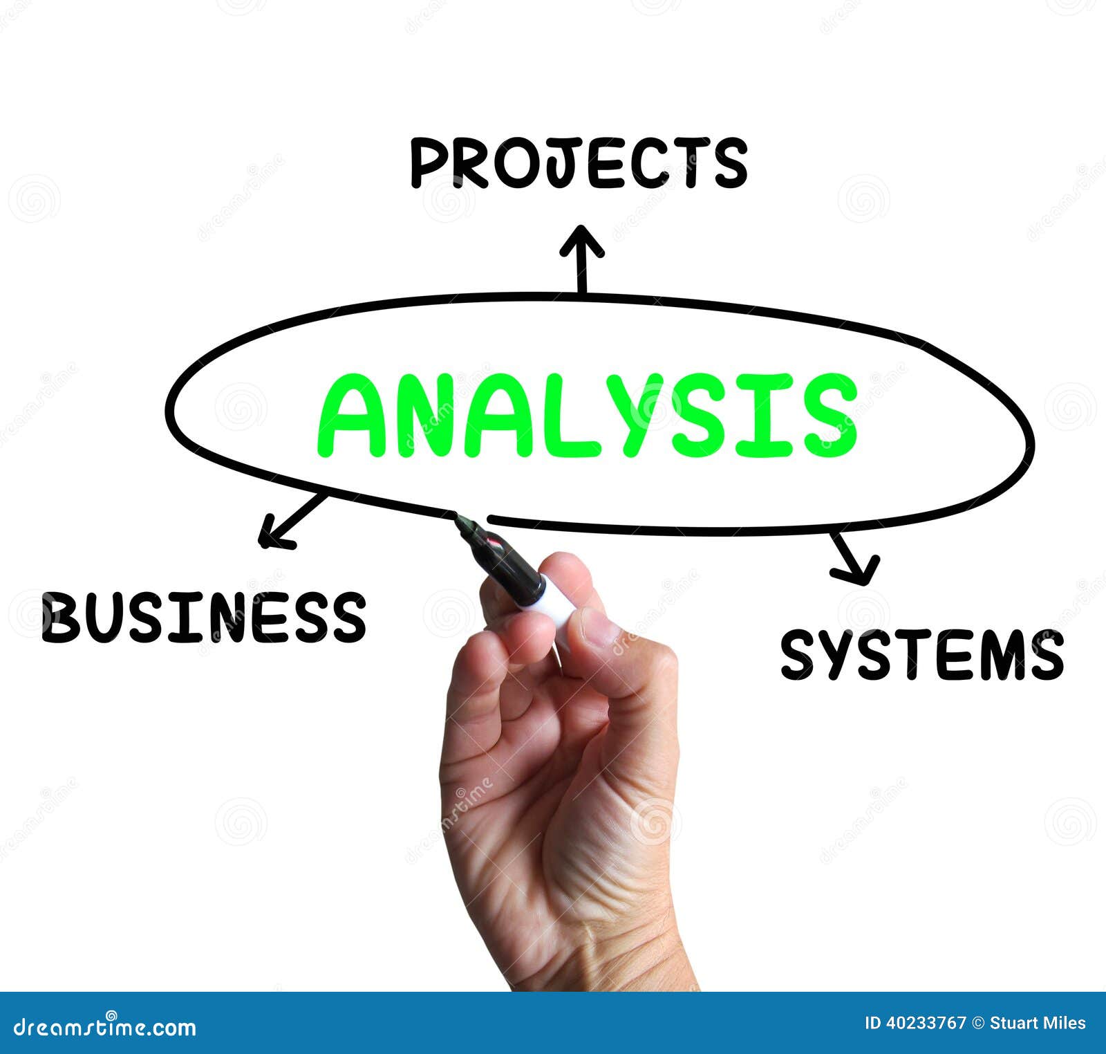 Analysis Diagram Shows Investigating Business Stock Illustration ...