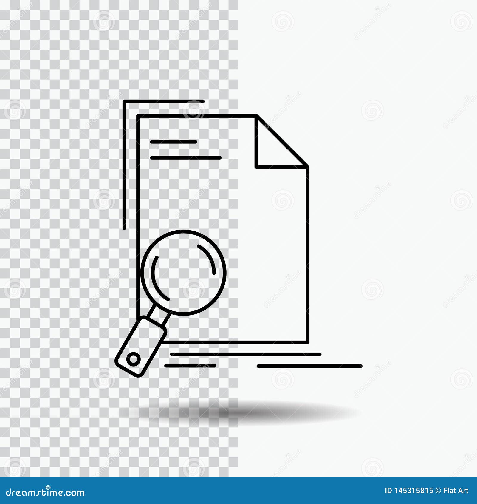 Analysis, Document, File, Find, Page Line Icon on Transparent ...