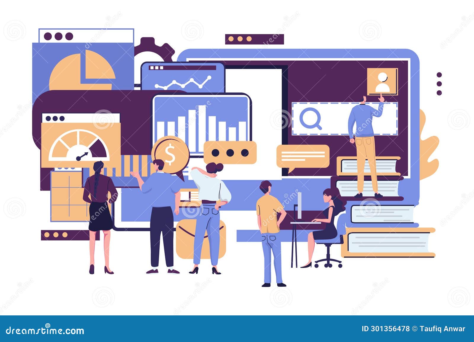 Analysis of the Evolutionary Scale Flat Style Illustration Vector ...