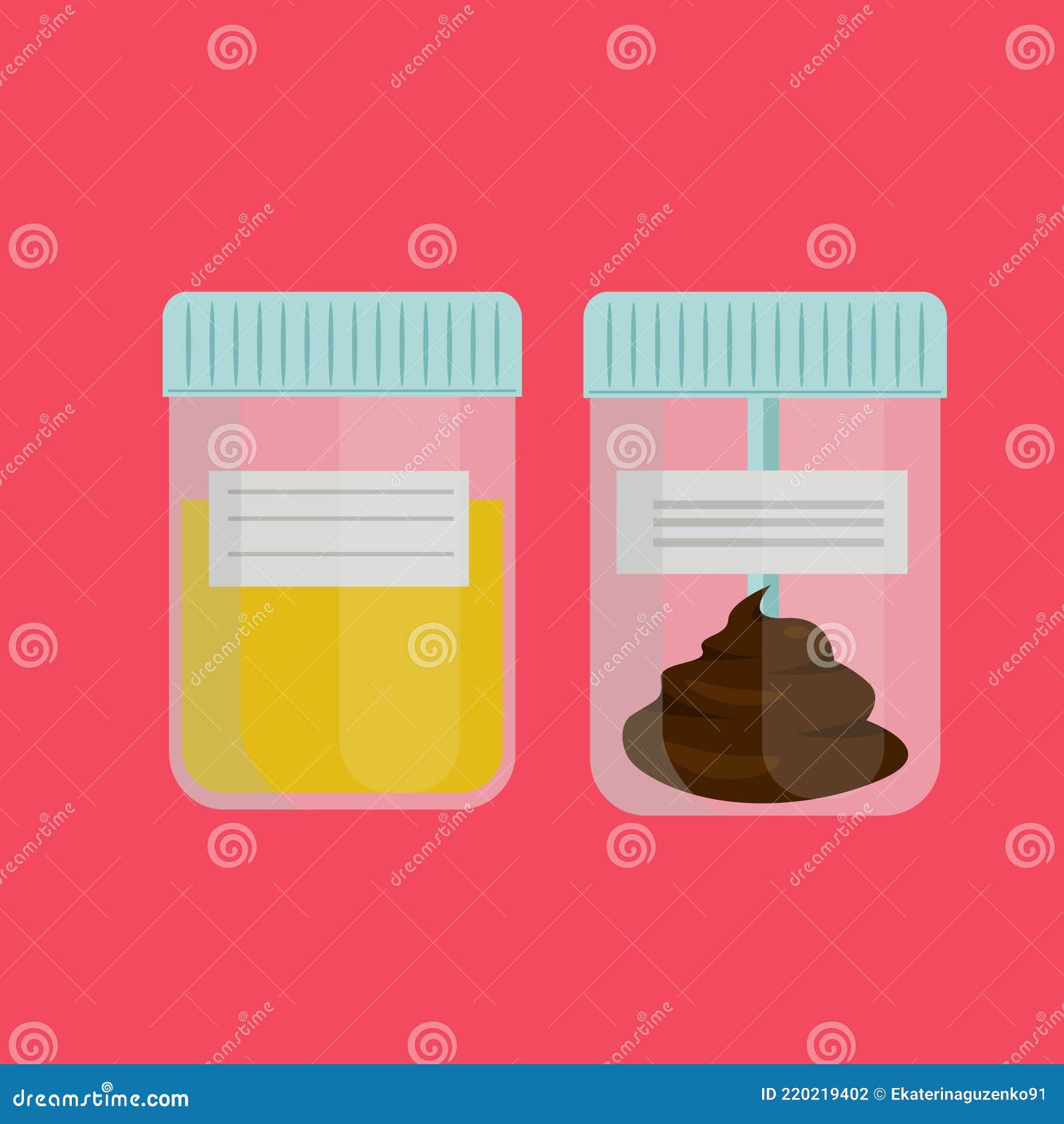 Analysis of Feces and Urine. Plastic Jar Stock Vector - Illustration of ...