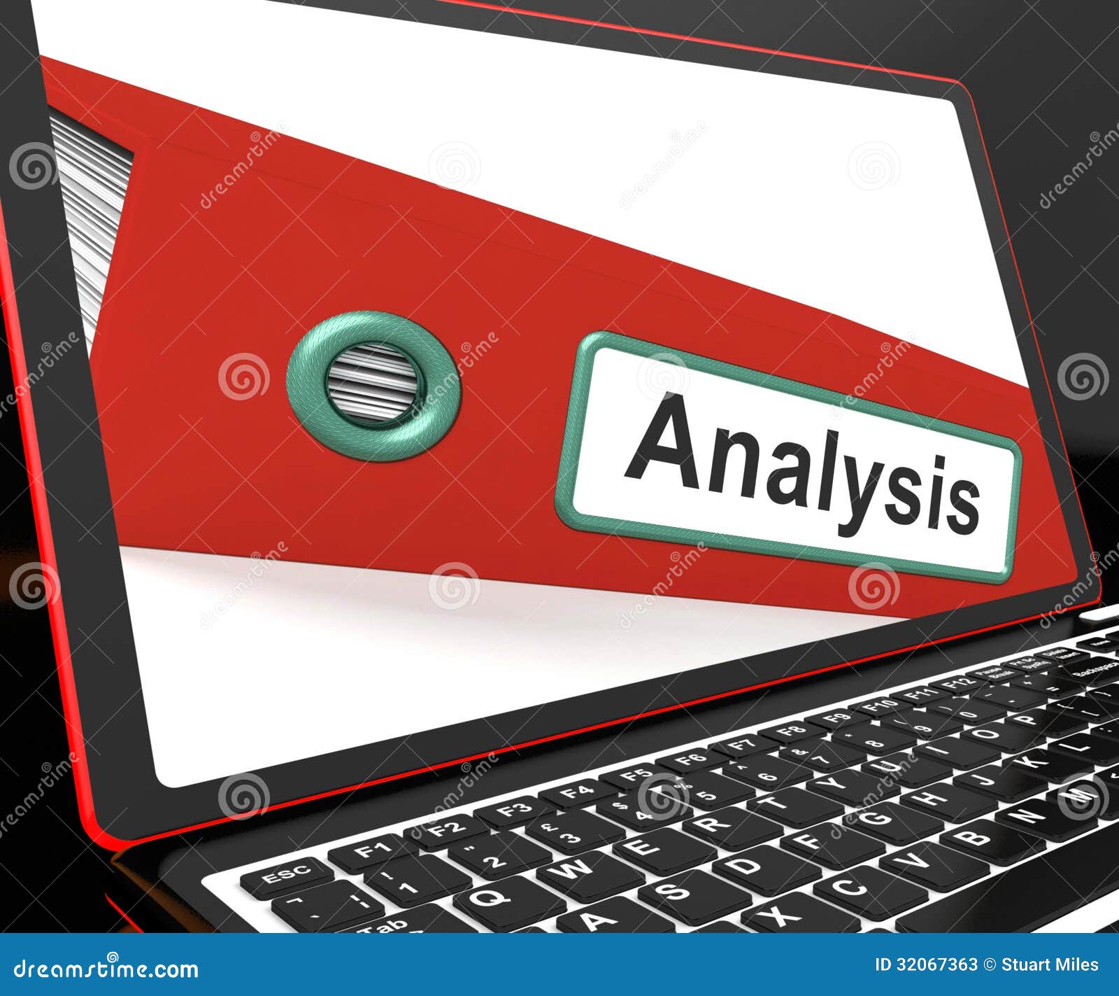 Analysis File on Laptop Showing Analyzed Data Stock Illustration ...