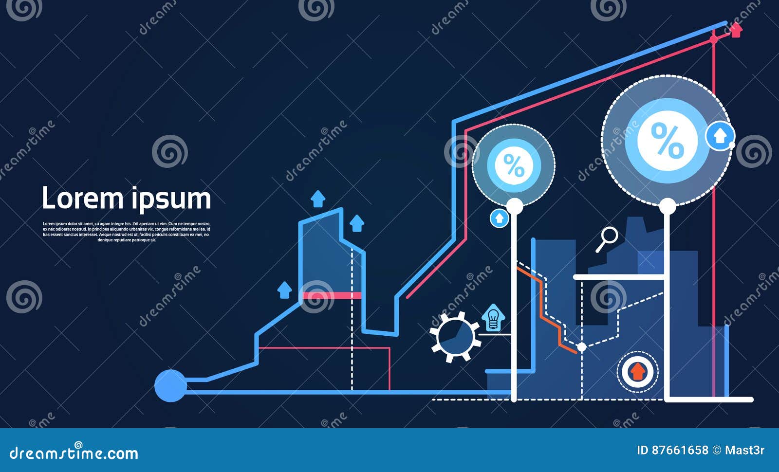 Analysis Finance Graph Financial Business Chart Stock Vector ...