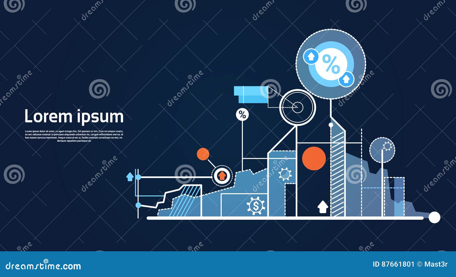 Analysis Finance Graph Financial Business Chart Stock Vector ...