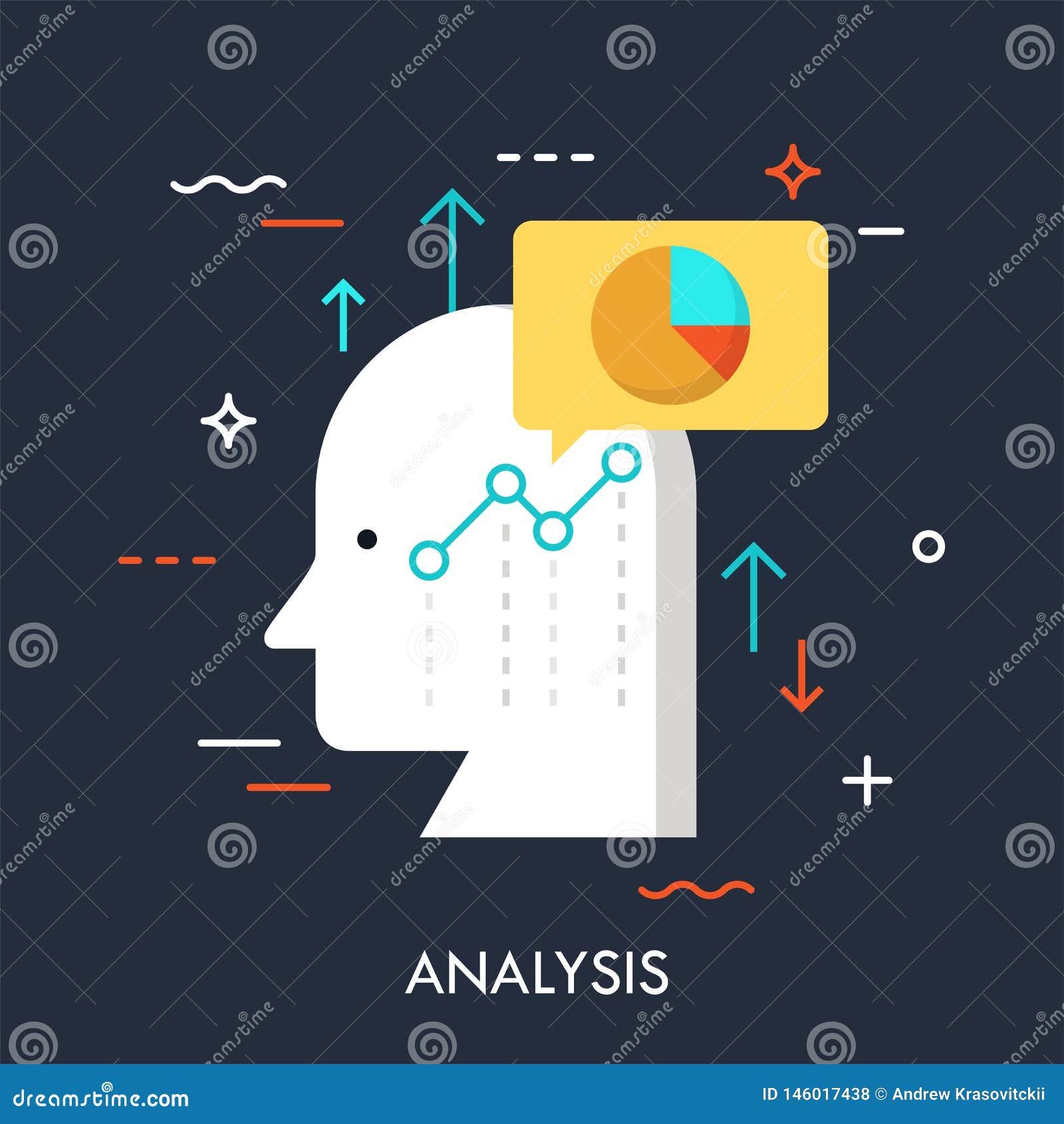 Analysis Flat Vector Concept Stock Vector - Illustration of income ...