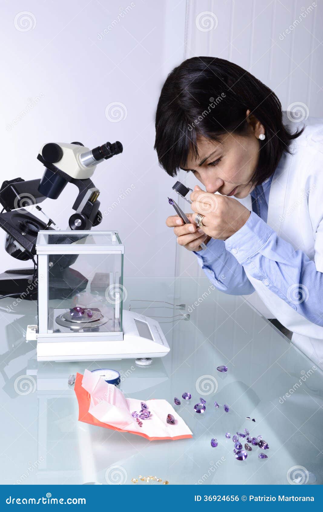 Analysis of gemstones stock photo. Image of caucasian - 36924656