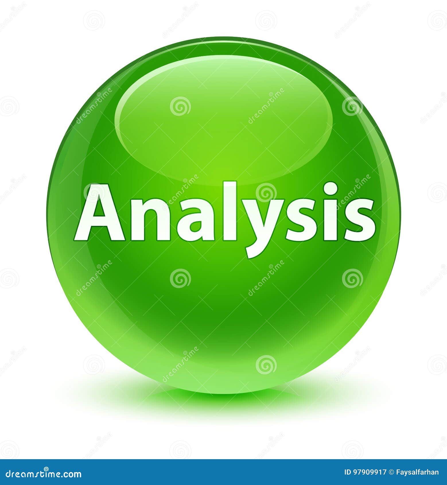 Analysis Glassy Green Round Button Stock Illustration - Illustration of ...